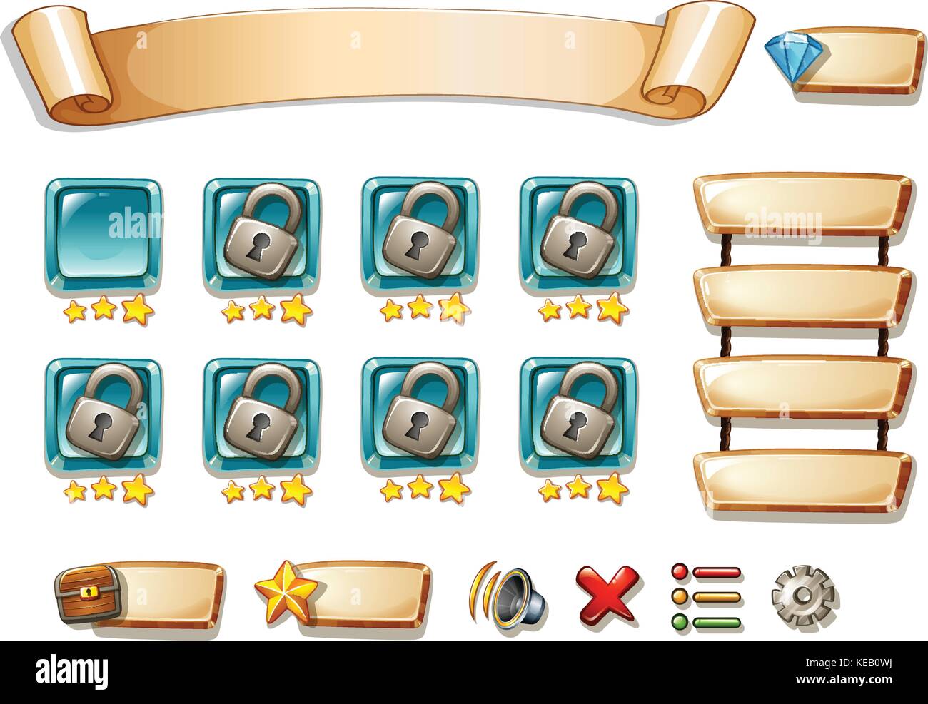 Illustration of a blank computer game template Stock Vector Image & Art ...