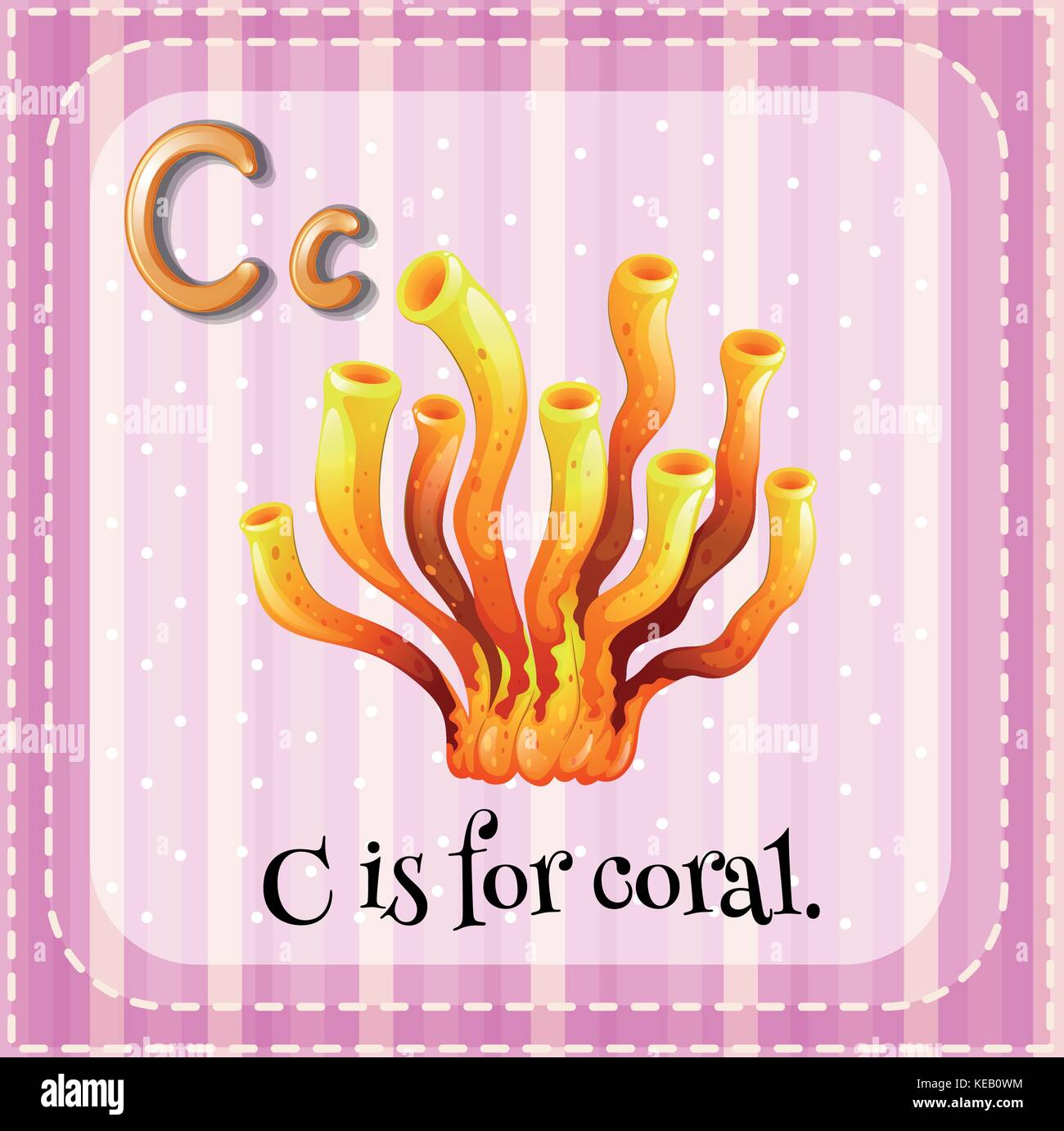 Flashcard letter C is for coral Stock Vector Image & Art - Alamy