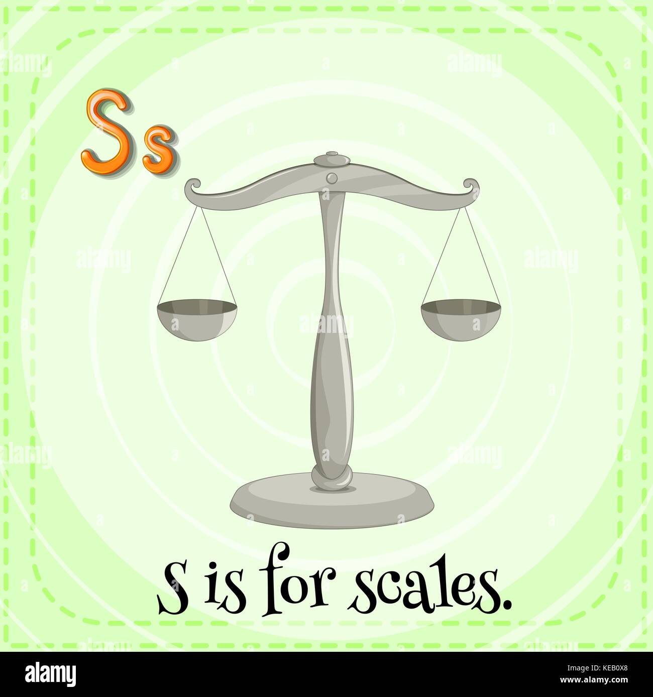 Flashcard letter S is for scales Stock Vector Image & Art - Alamy
