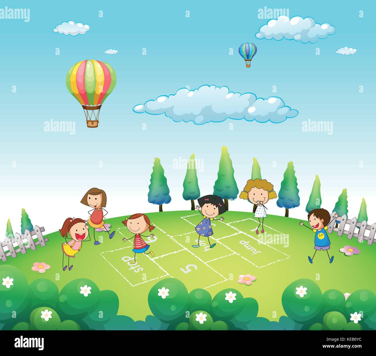 Kids playing card game Stock Vector Images - Alamy