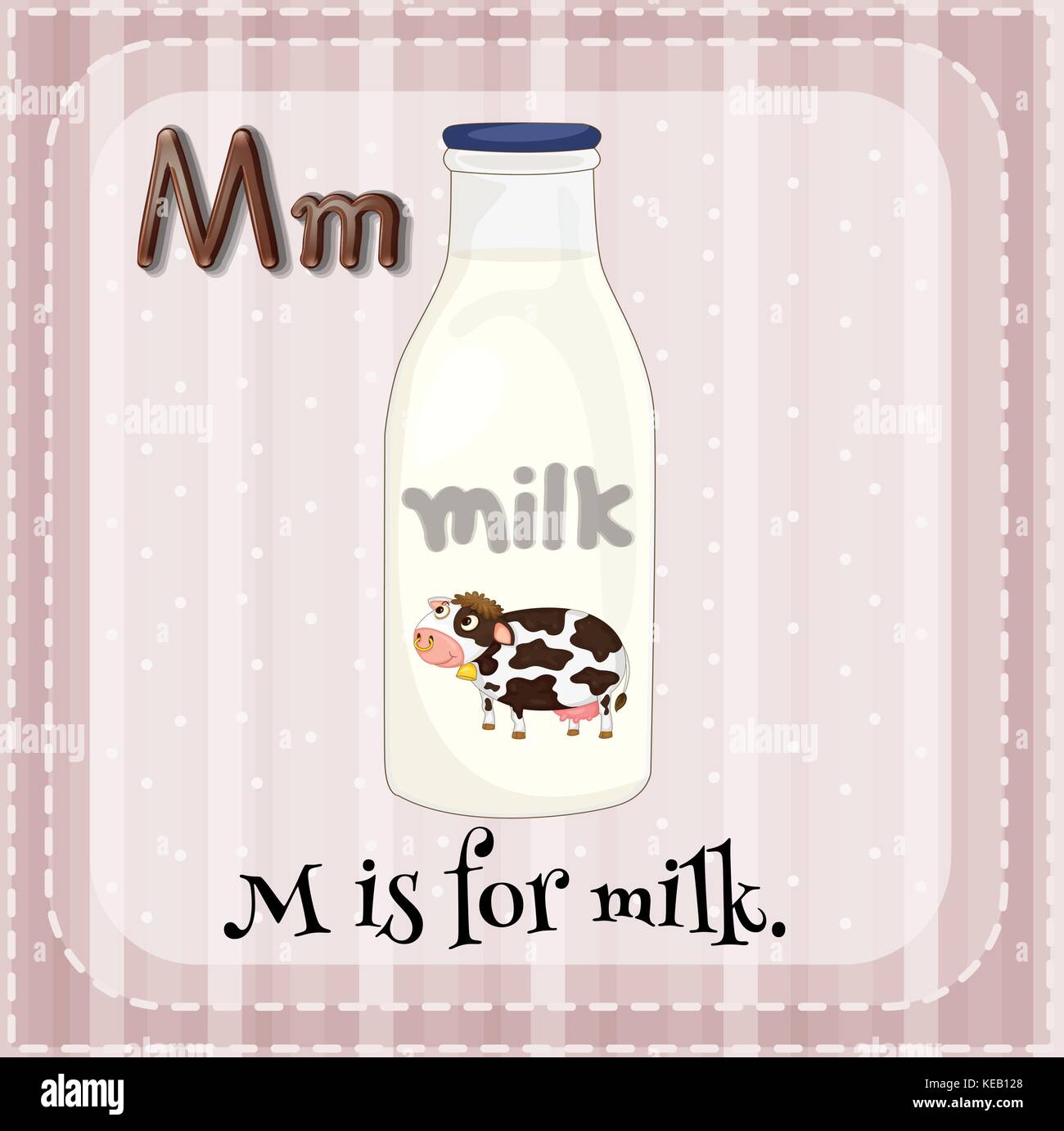 Alphabet M is for milk Stock Vector Image & Art - Alamy