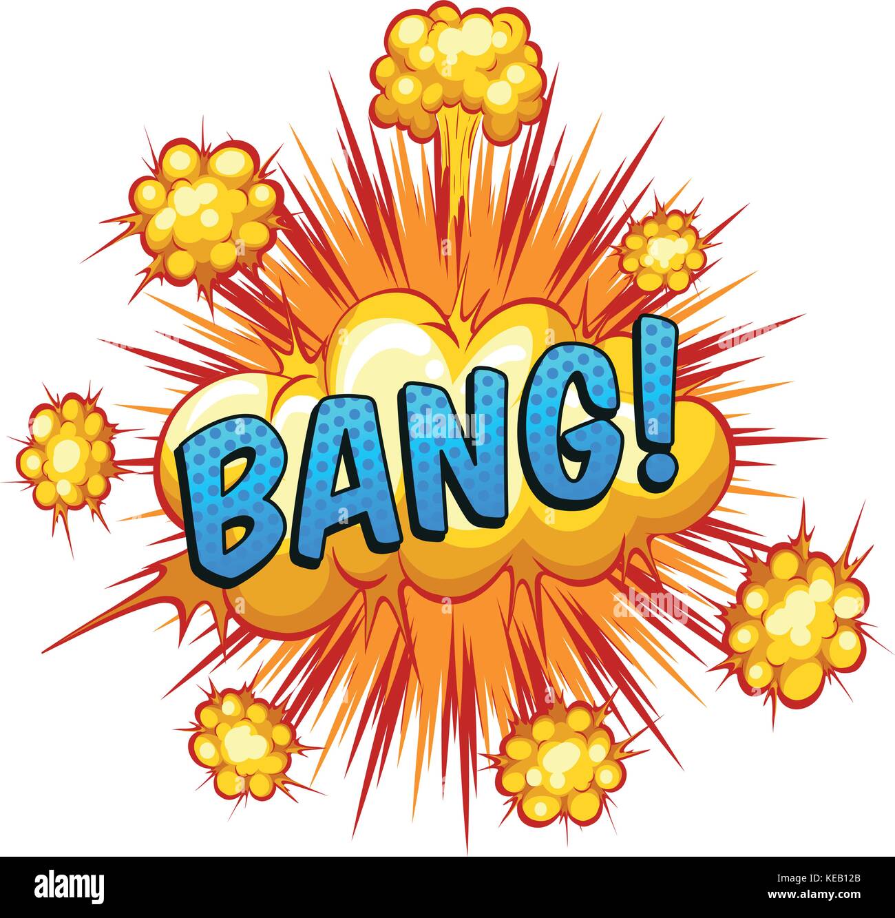 Word bang with cloud explosion background Stock Vector Image & Art - Alamy