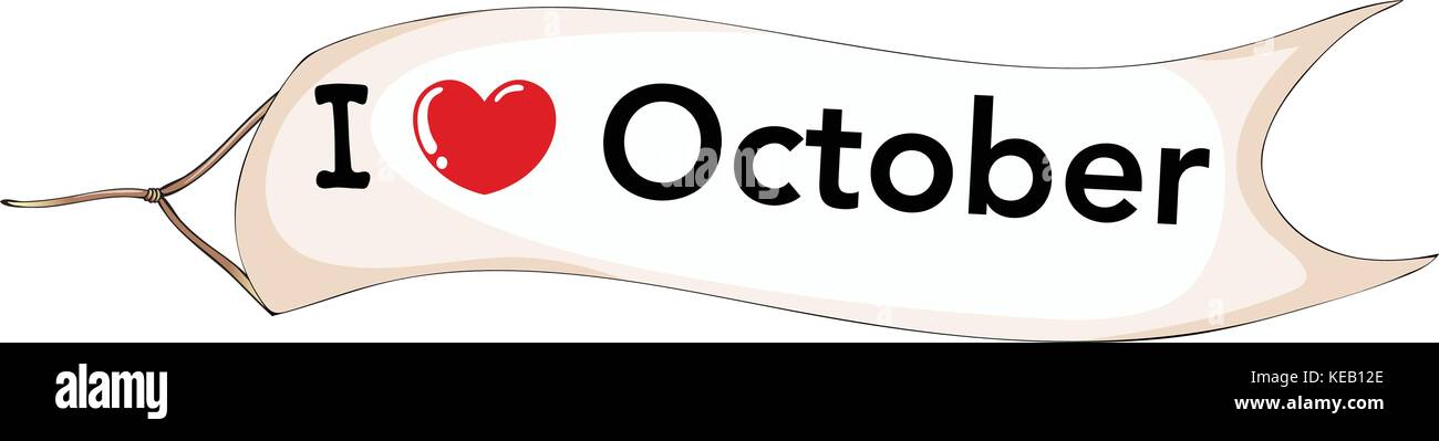 I love october sign flying in the sky Stock Vector Image & Art - Alamy