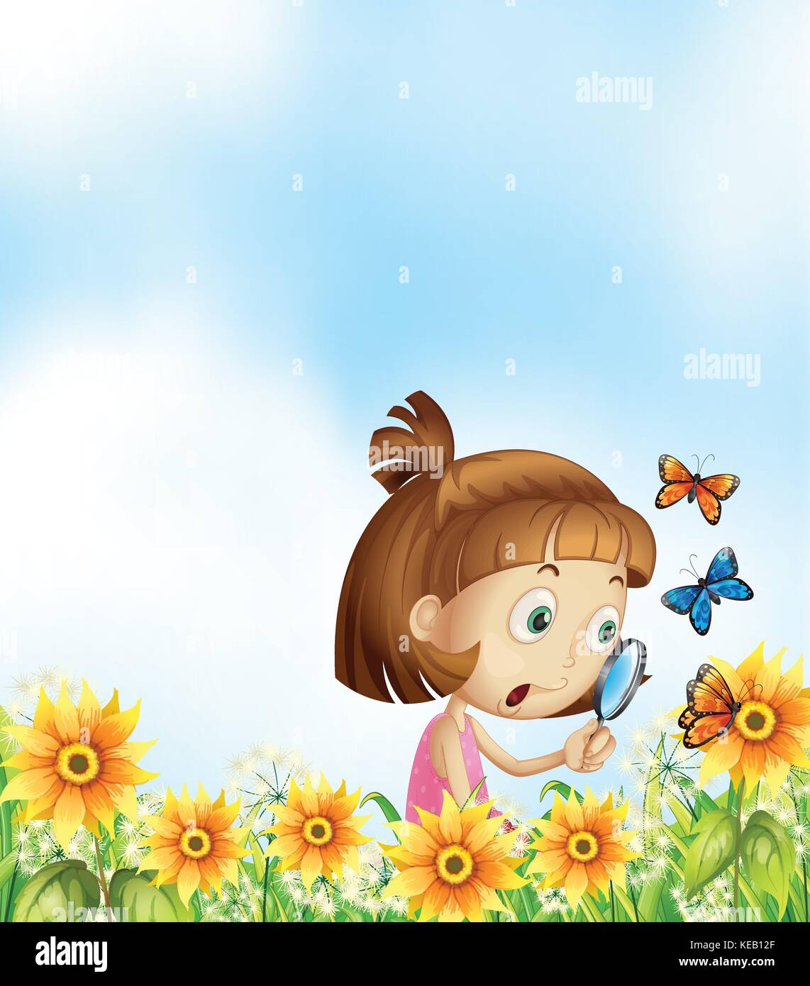 Observing flowers Stock Vector Images - Alamy