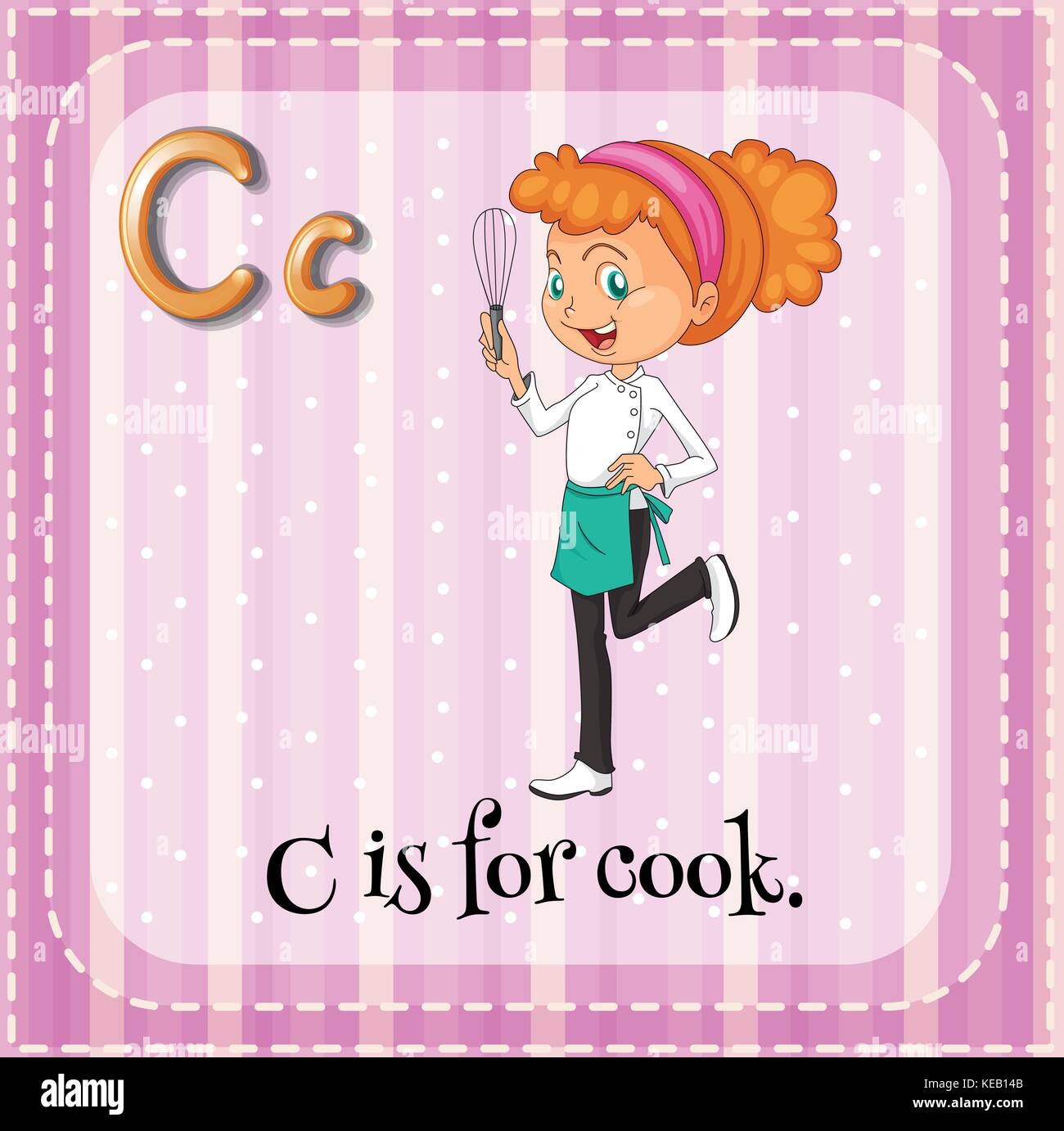 Flashcard letter C is for cook Stock Vector Image & Art - Alamy