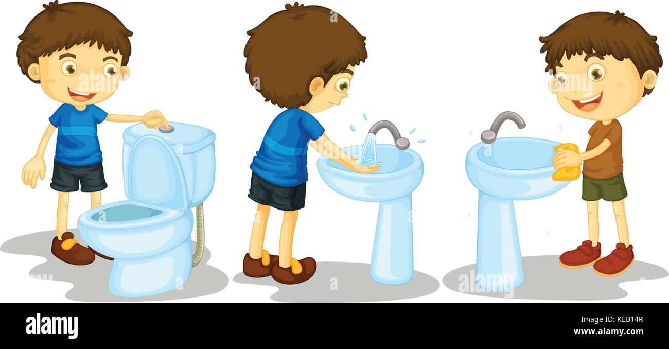 Boy Flushing Toilet at Cynthia Connor blog