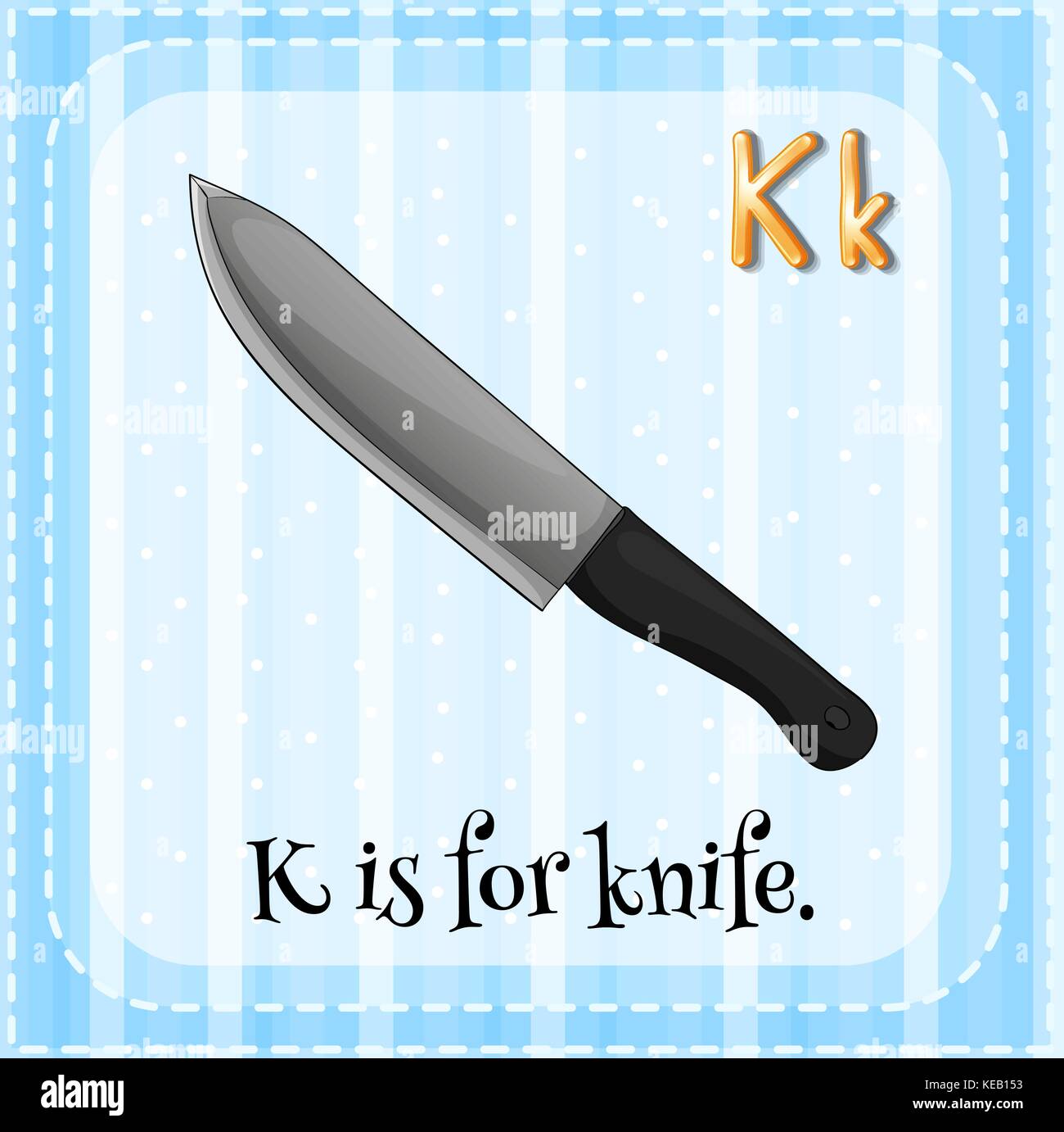 Flashcard letter K is for knife Stock Vector Image & Art - Alamy