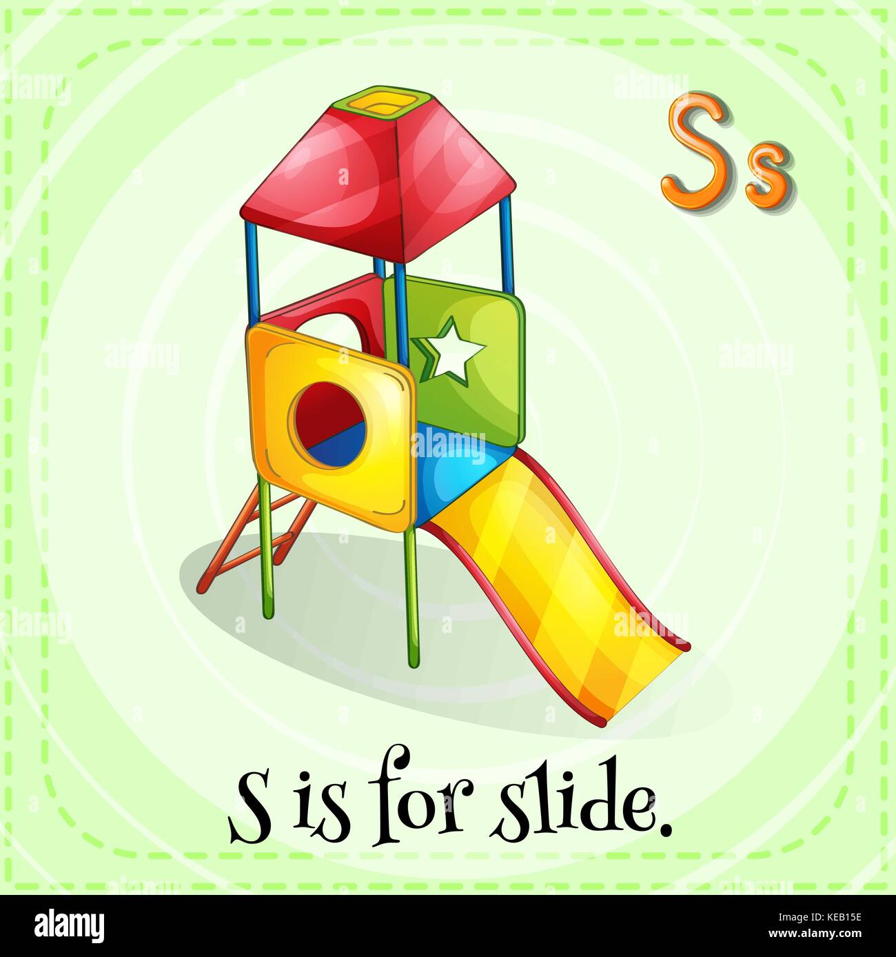 Illustration of a letter S is for slide Stock Vector Image & Art - Alamy