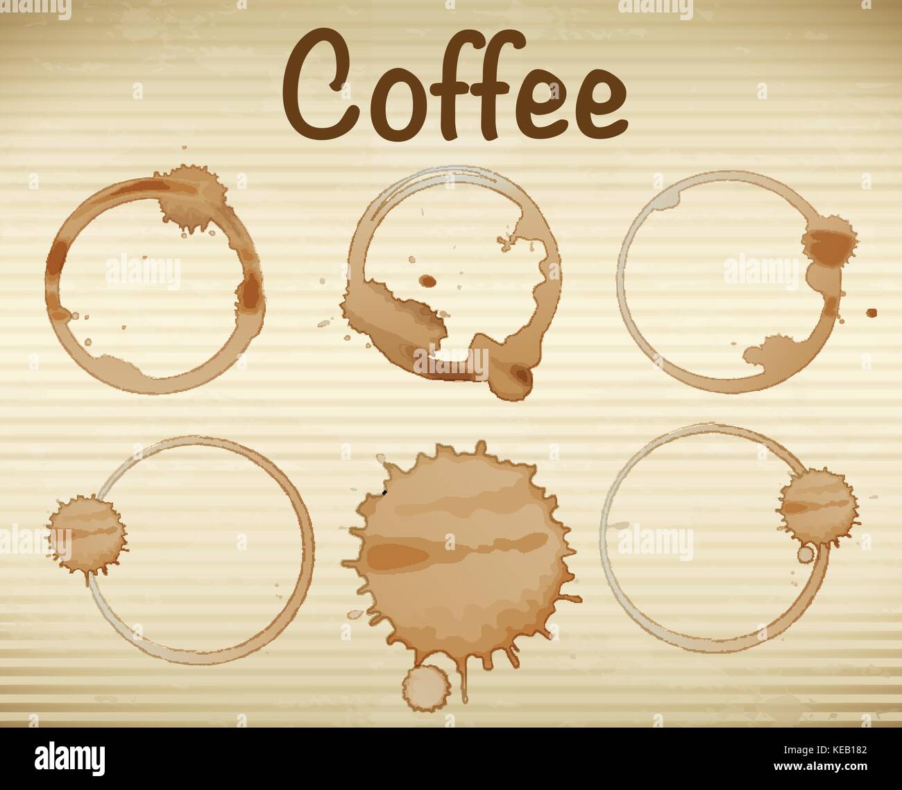 Cup coffee ring marks Stock Vector Images - Alamy