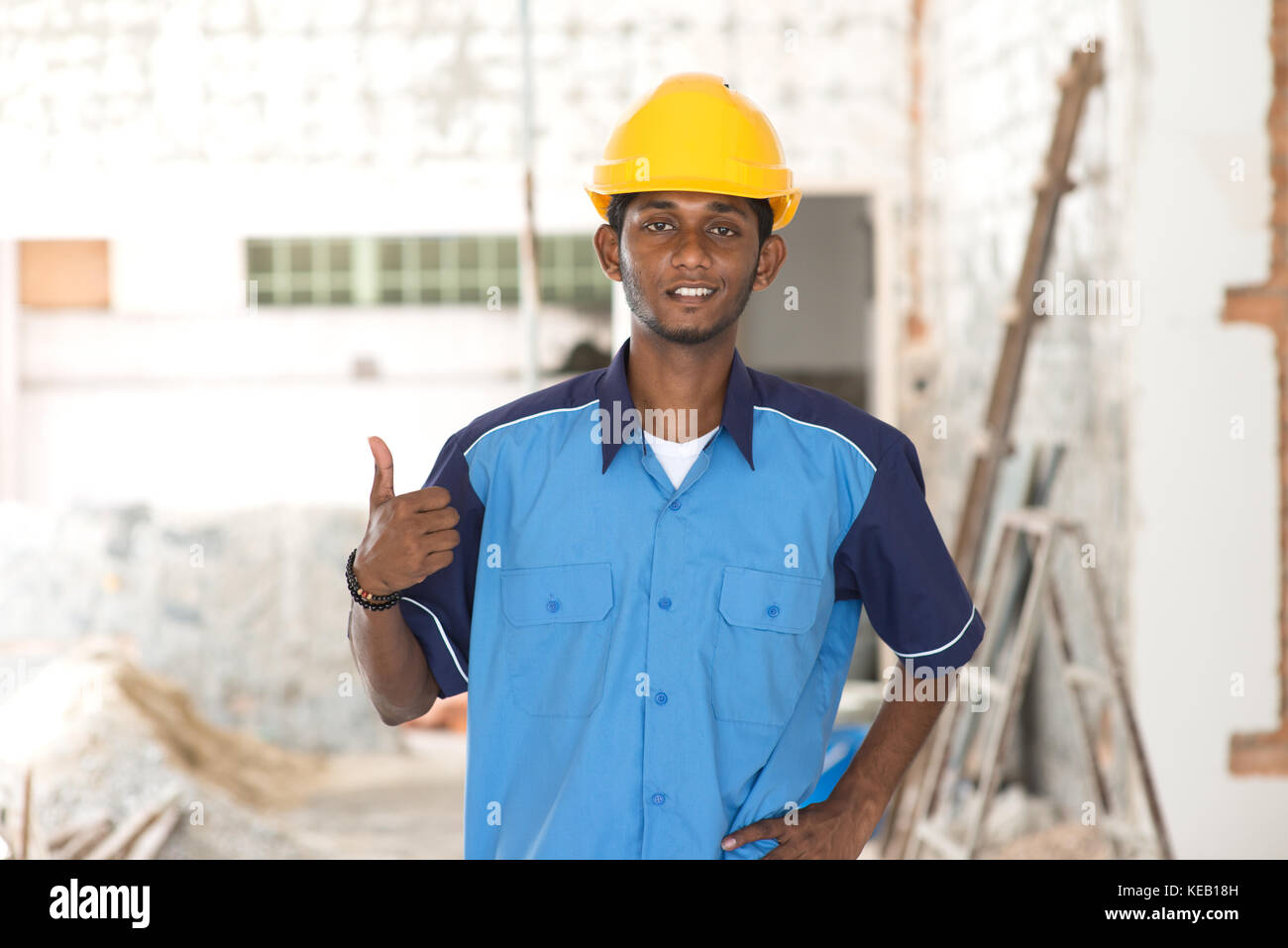 indian male construction worker Stock Photo - Alamy