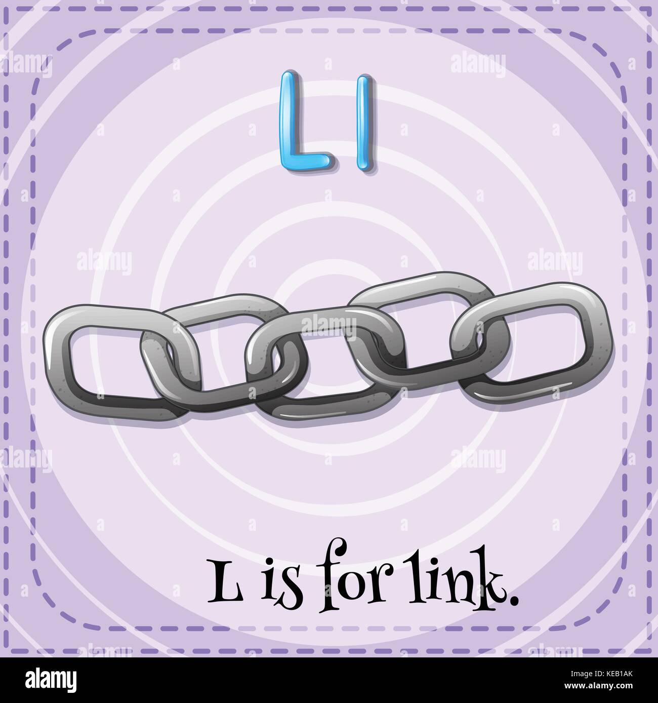 Flashcard letter L is for link Stock Vector Image & Art - Alamy