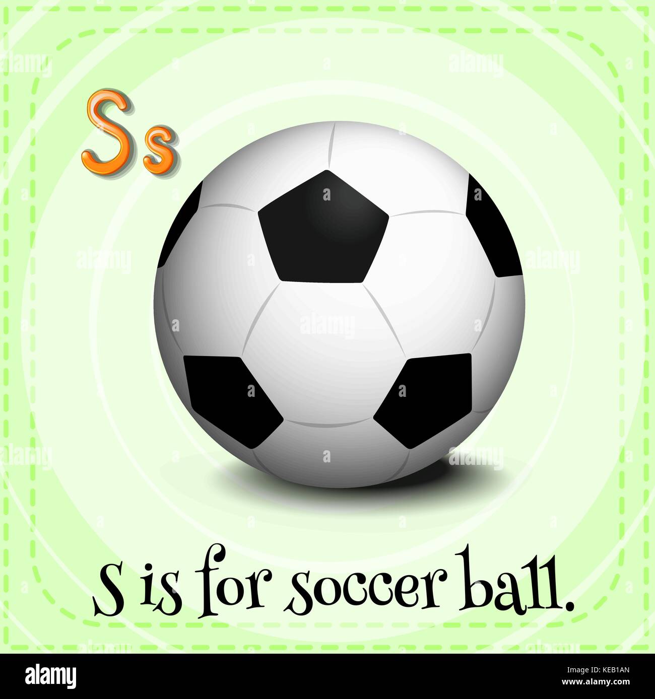 Flashcard letter S is for soccer ball Stock Vector Image & Art - Alamy