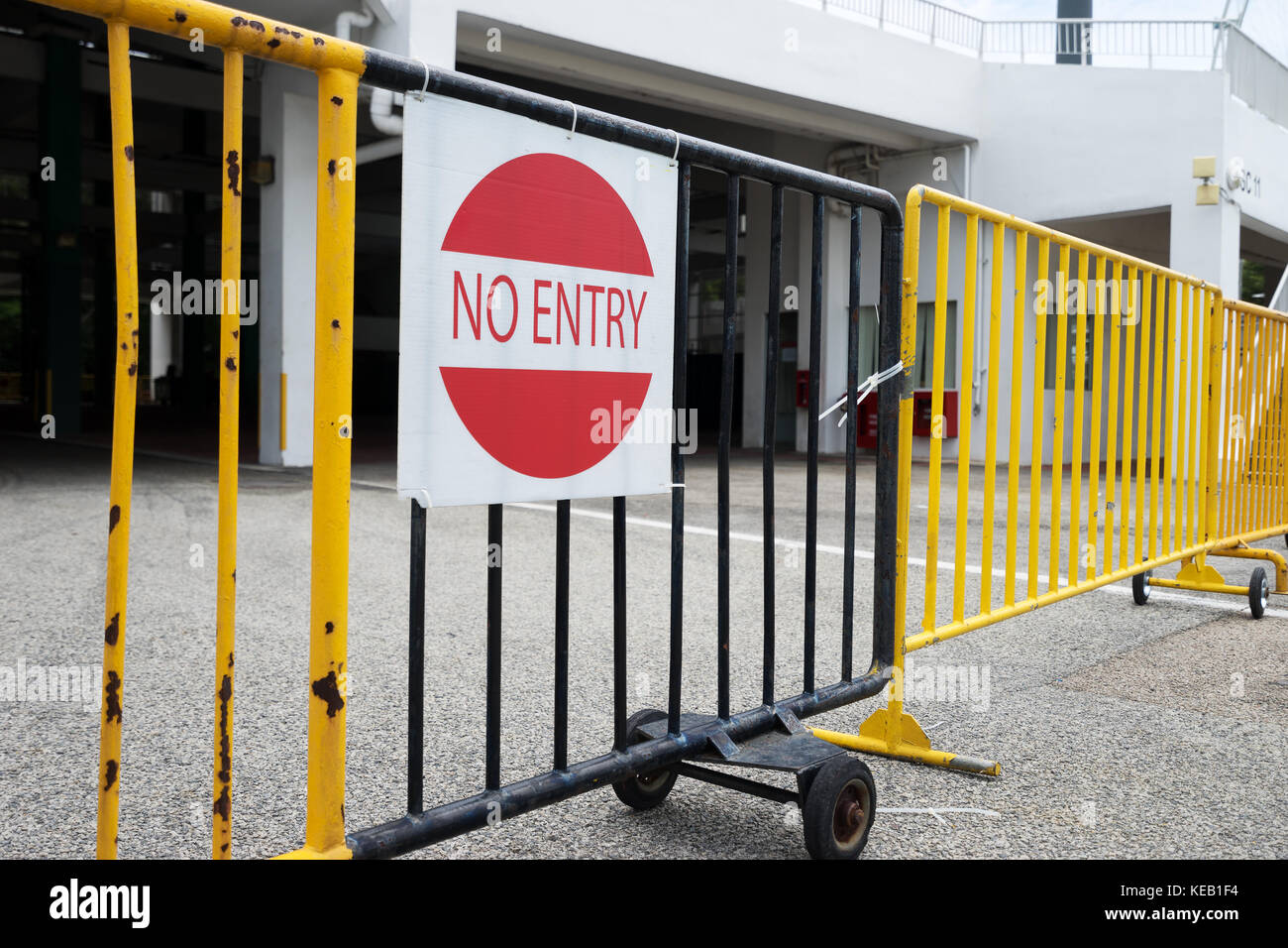 Fence railing warning hi-res stock photography and images - Alamy