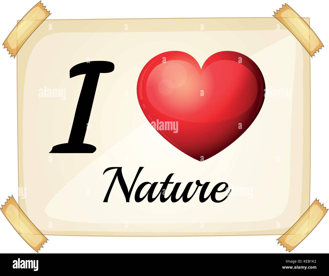 I love nature sign Stock Vector Image & Art - Alamy
