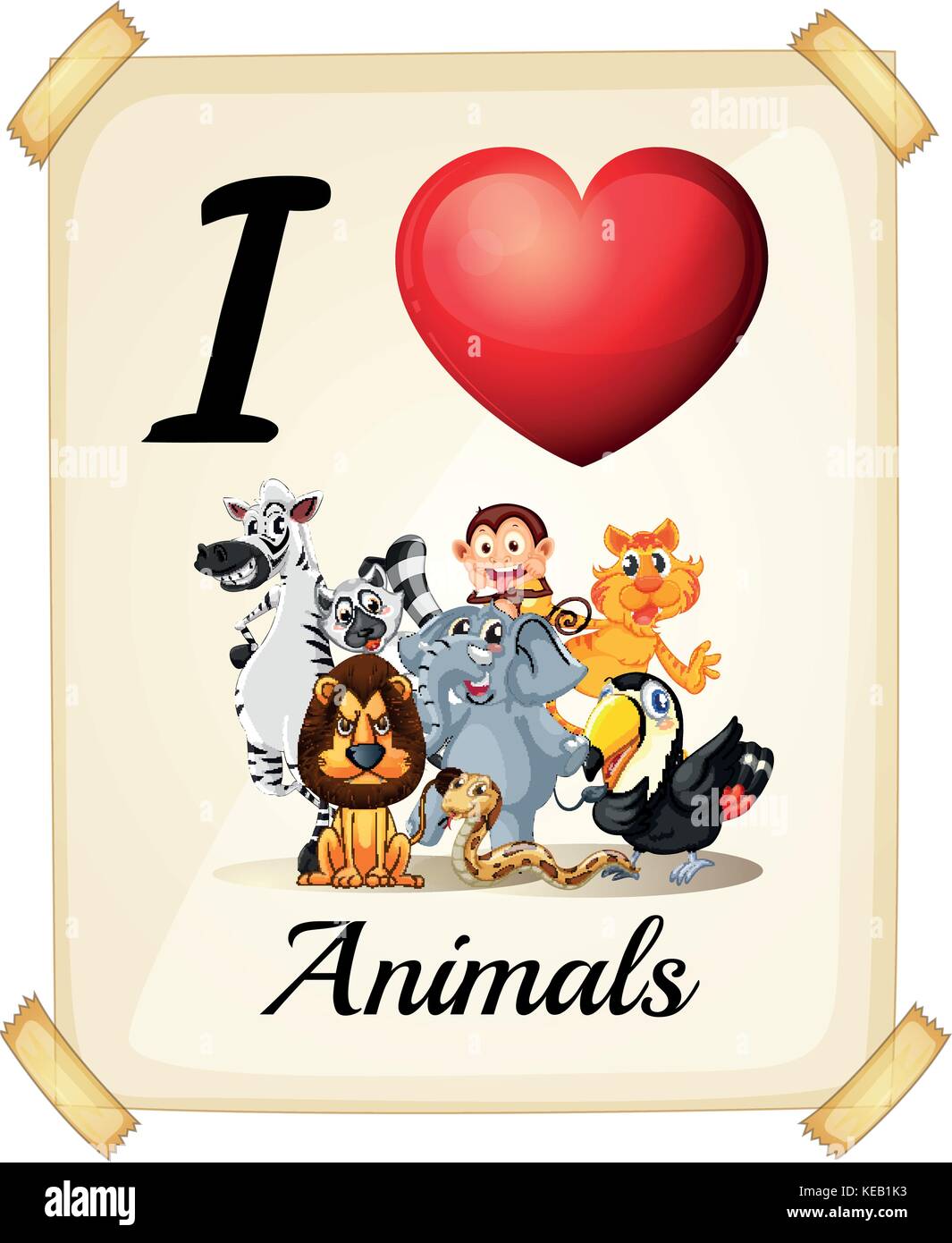I love animals sign Stock Vector Image & Art - Alamy