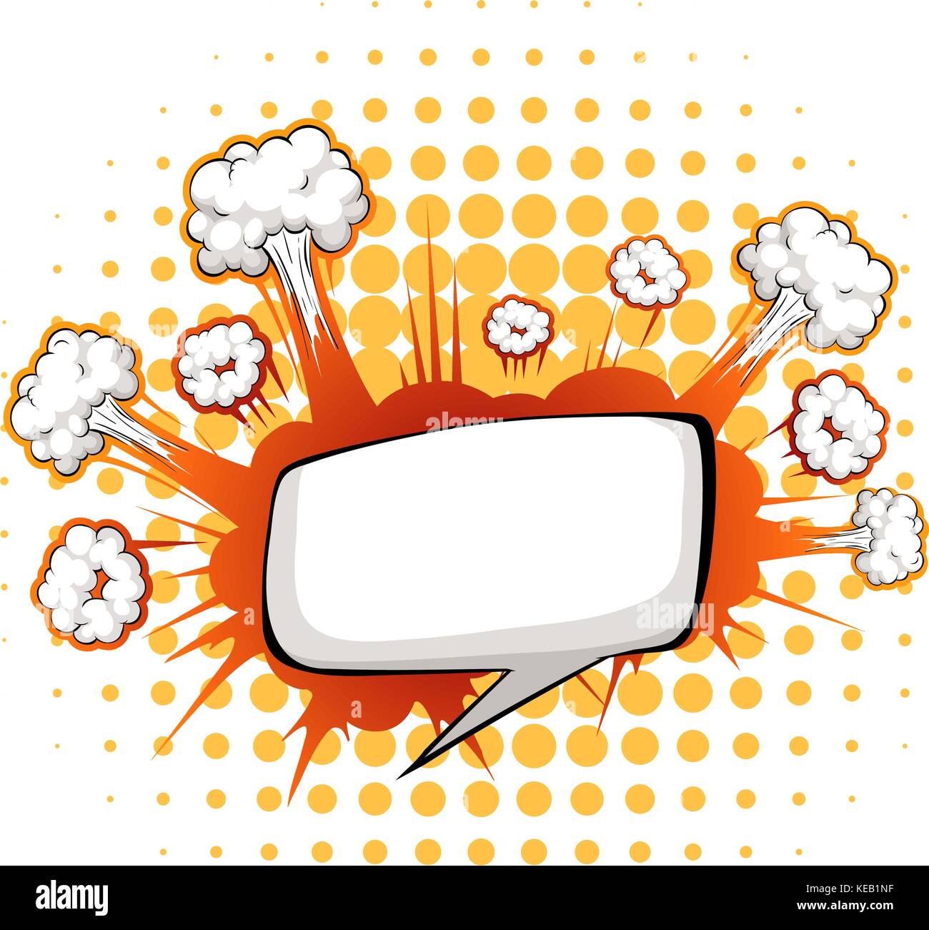 Comic balloon with polkadot background Stock Vector Image & Art - Alamy