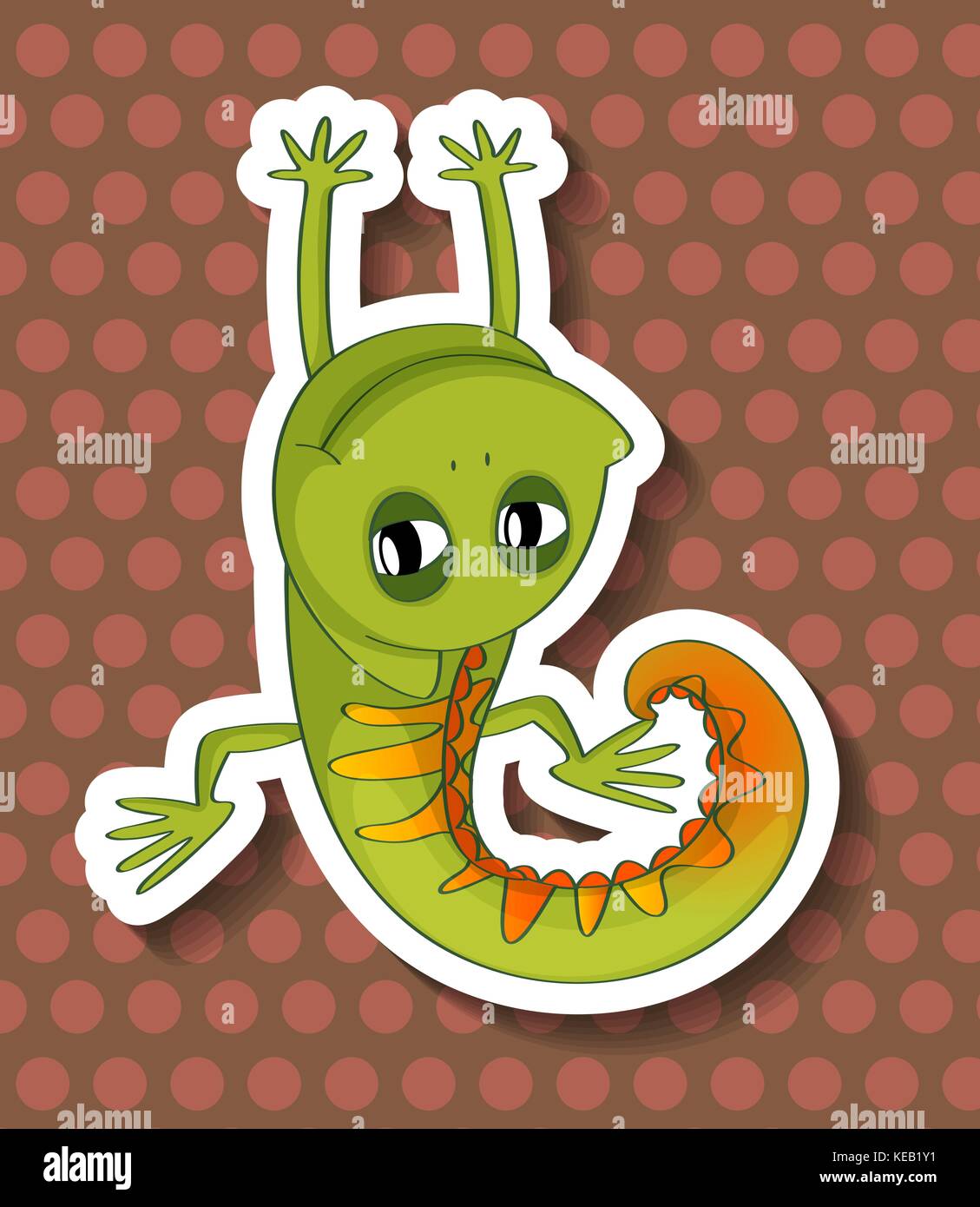 Close up lizard with brow polka dot background Stock Vector Image & Art ...