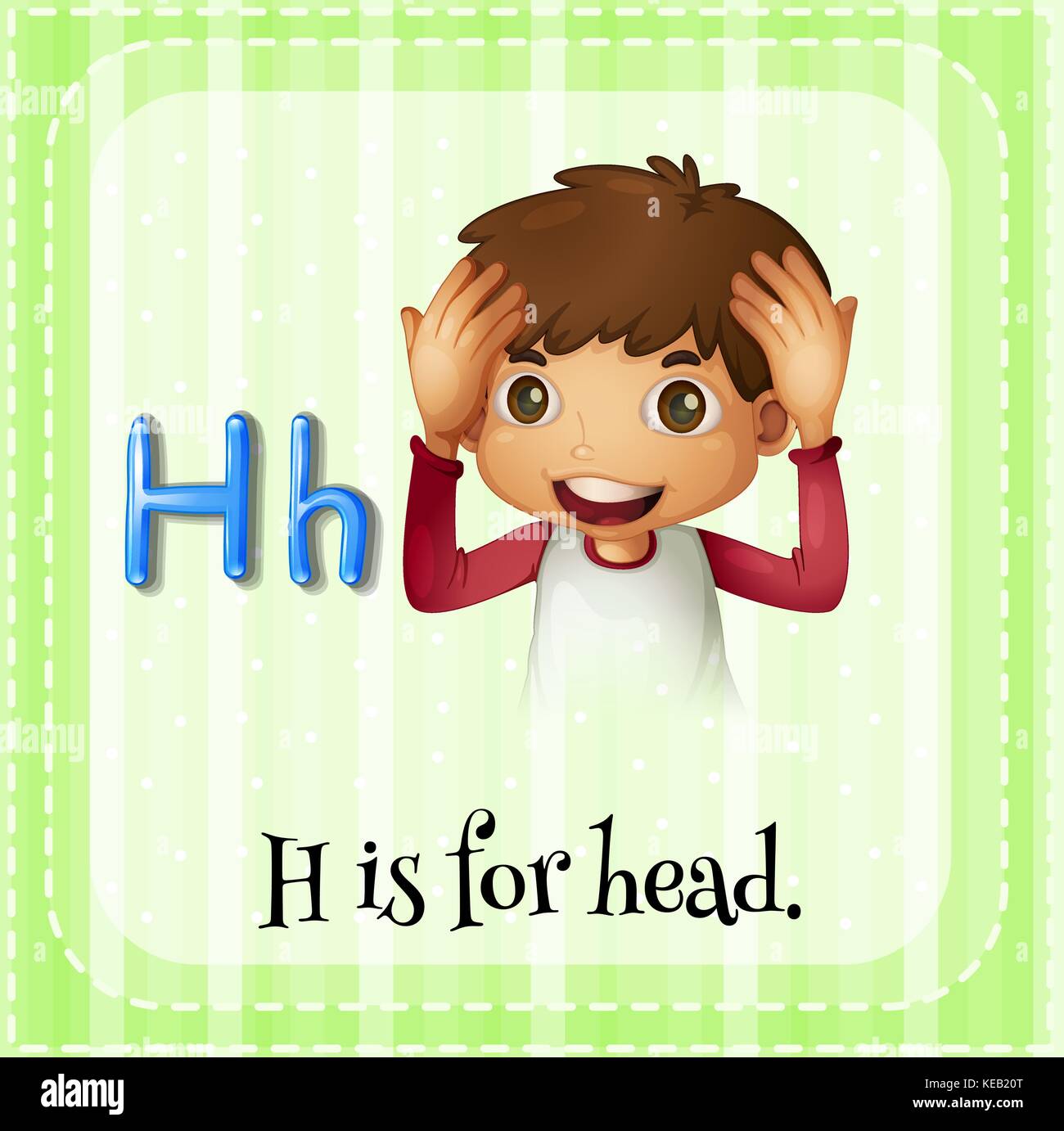 Flashcard letter H is for head Stock Vector Image & Art - Alamy
