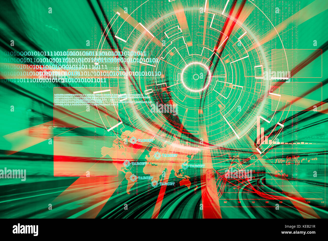 cyber laser target on a speed concept Stock Photo - Alamy