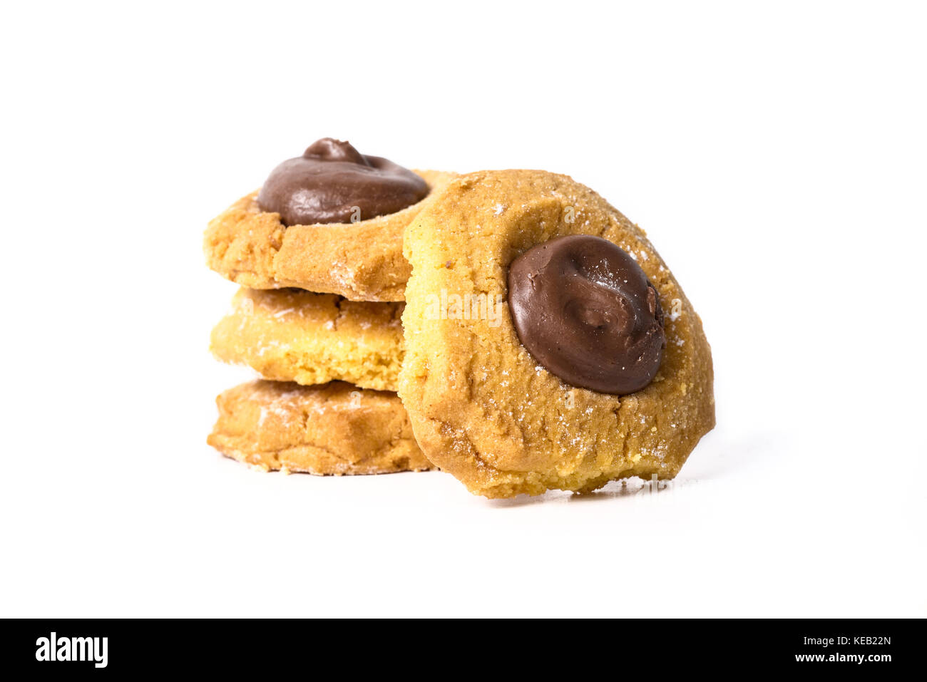 chocolate cookie isolated on white background Stock Photo - Alamy
