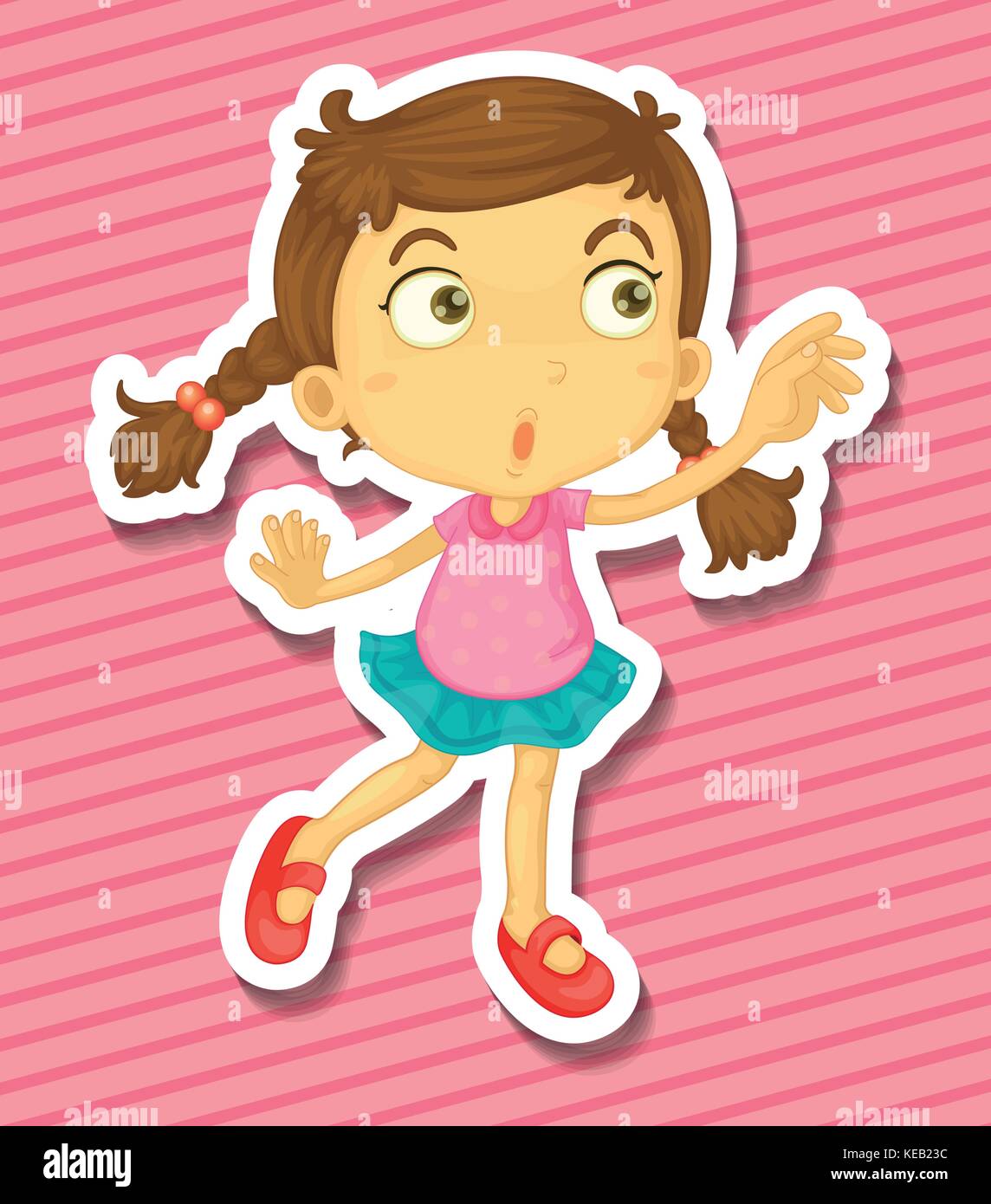 Closeup happy girl dancing alone Stock Vector Image & Art - Alamy