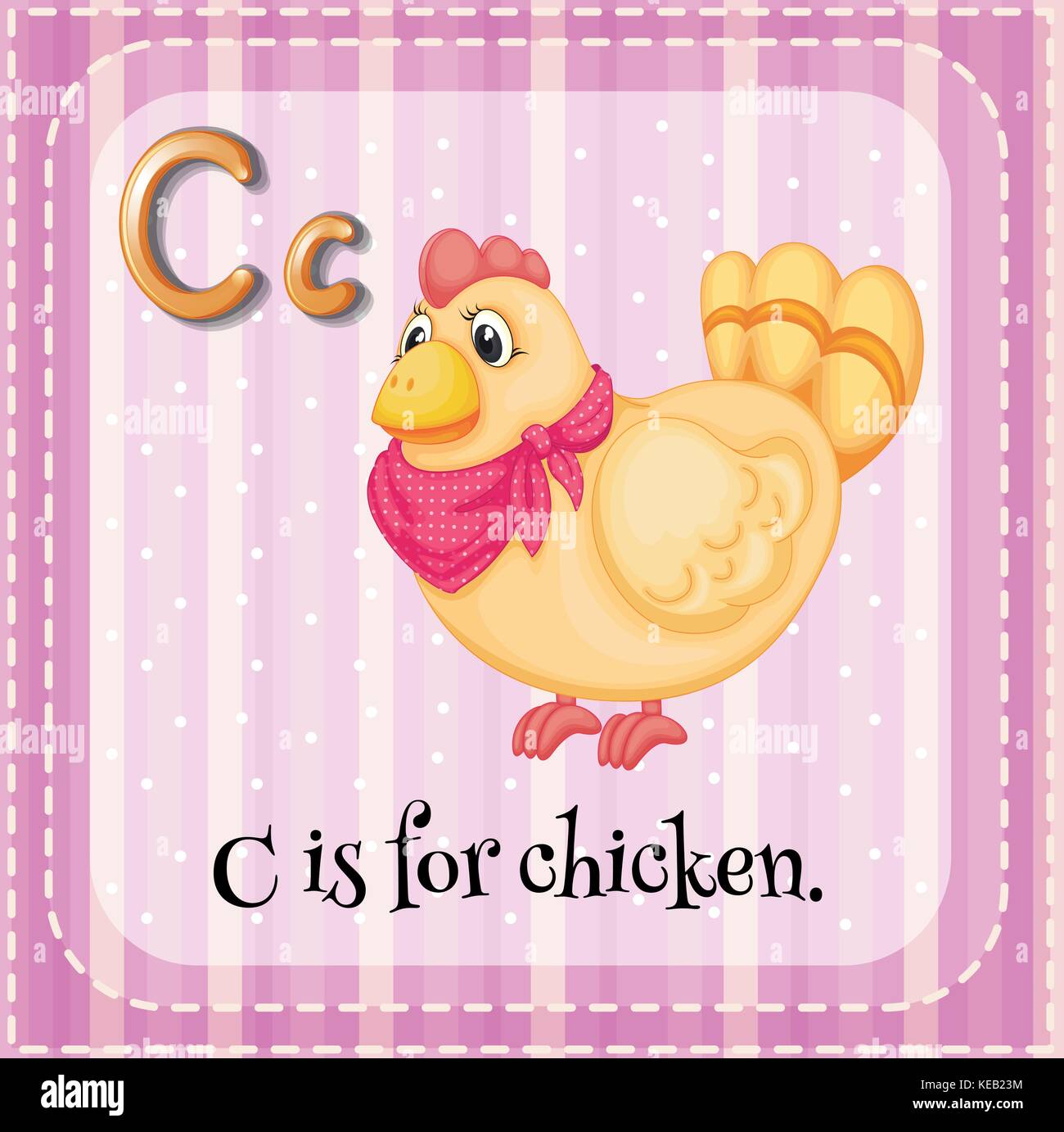 Flashcard letter C is for chicken Stock Vector Image & Art - Alamy
