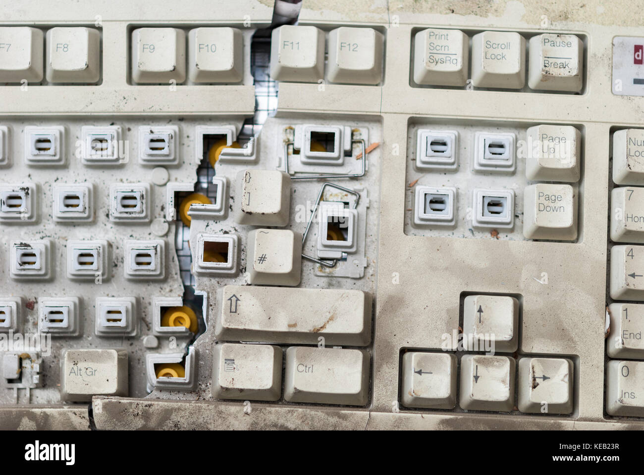 Old broken PC computer keyboards Stock Photo - Alamy