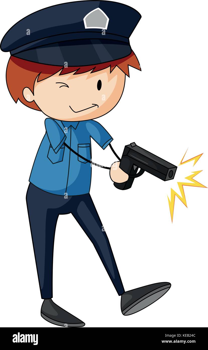 Cartoon firing gun Stock Vector Images - Alamy