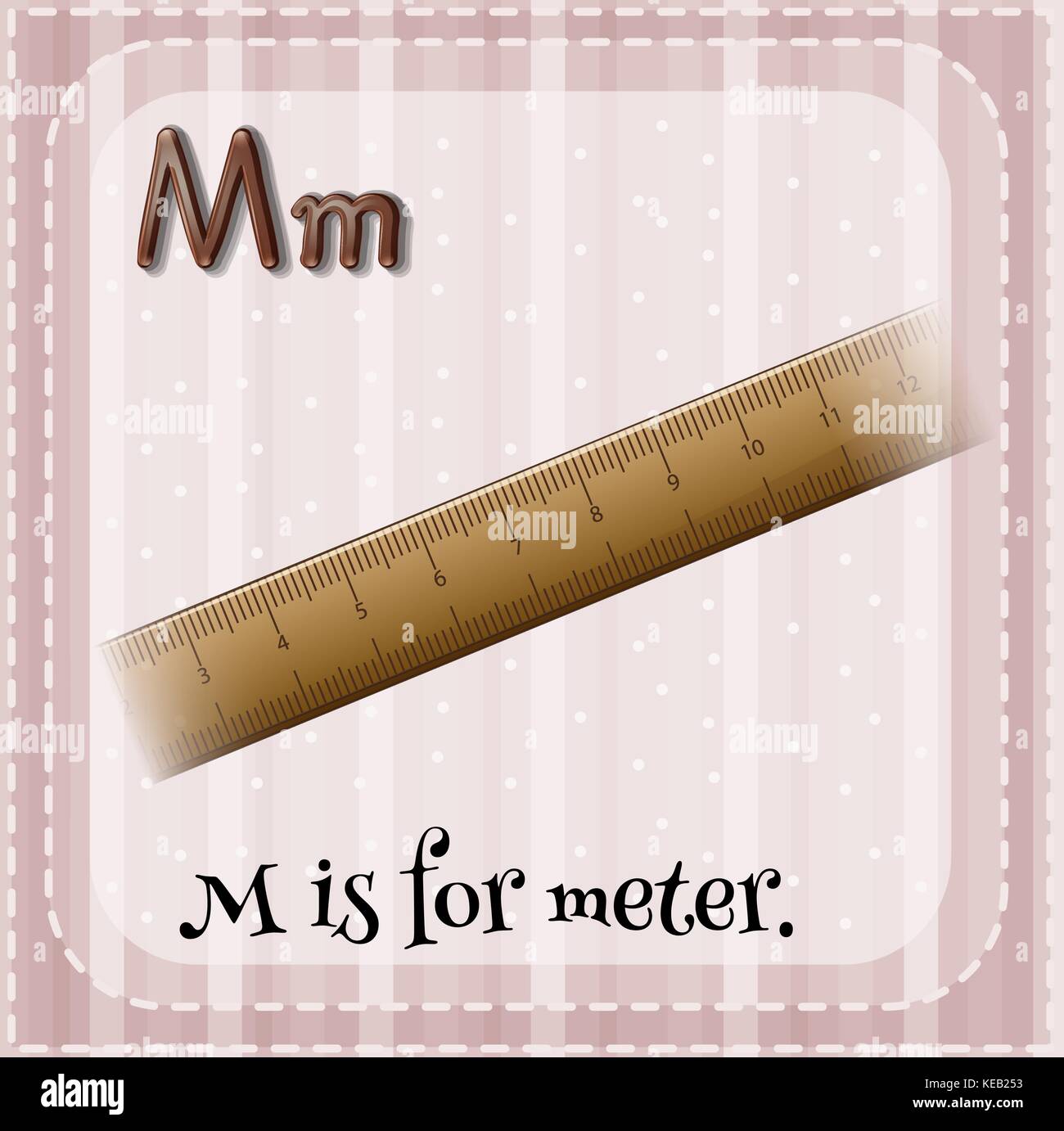 Flashcard letter M is for meter Stock Vector Image & Art - Alamy