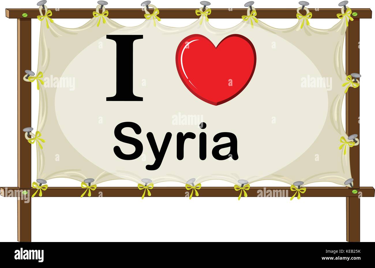 I love Syria in wooden frame Stock Vector Image & Art - Alamy