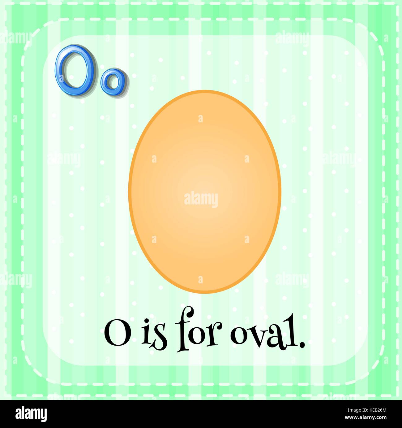 Flash card letter O is for oval Stock Vector Image & Art - Alamy