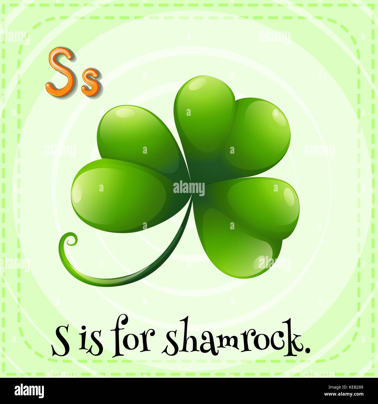 Flashcard letter S is for shamrock Stock Vector Image & Art - Alamy