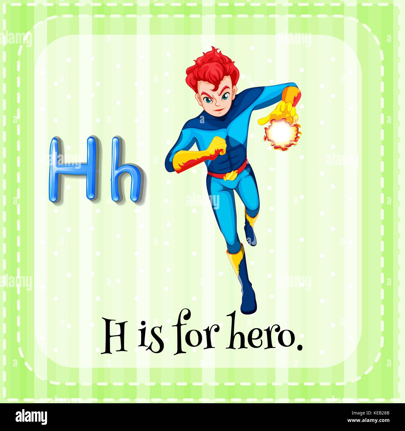 Flashcard letter H is for hero Stock Vector Image & Art - Alamy