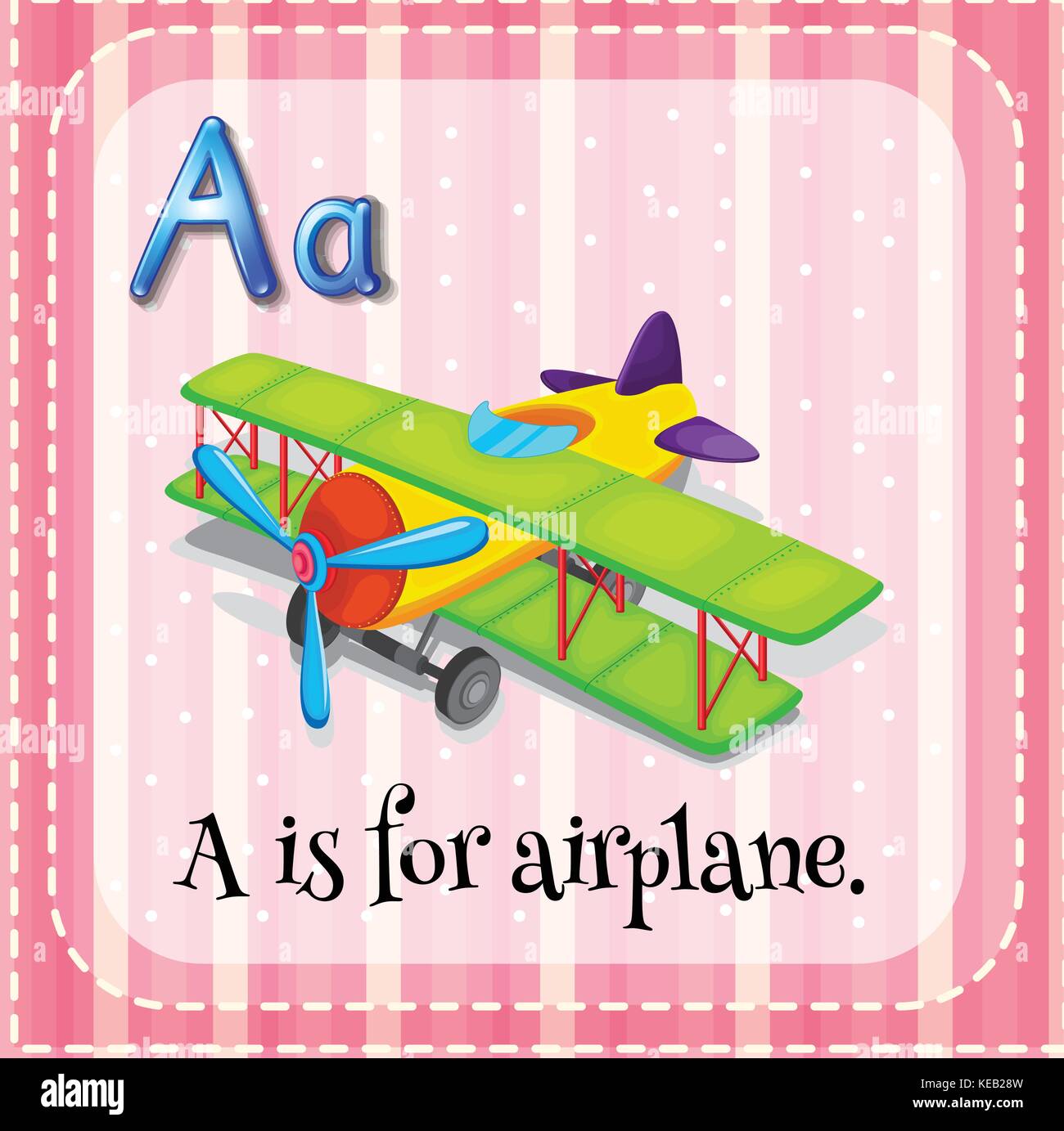 Flashcard letter A is for airplane Stock Vector Image & Art - Alamy