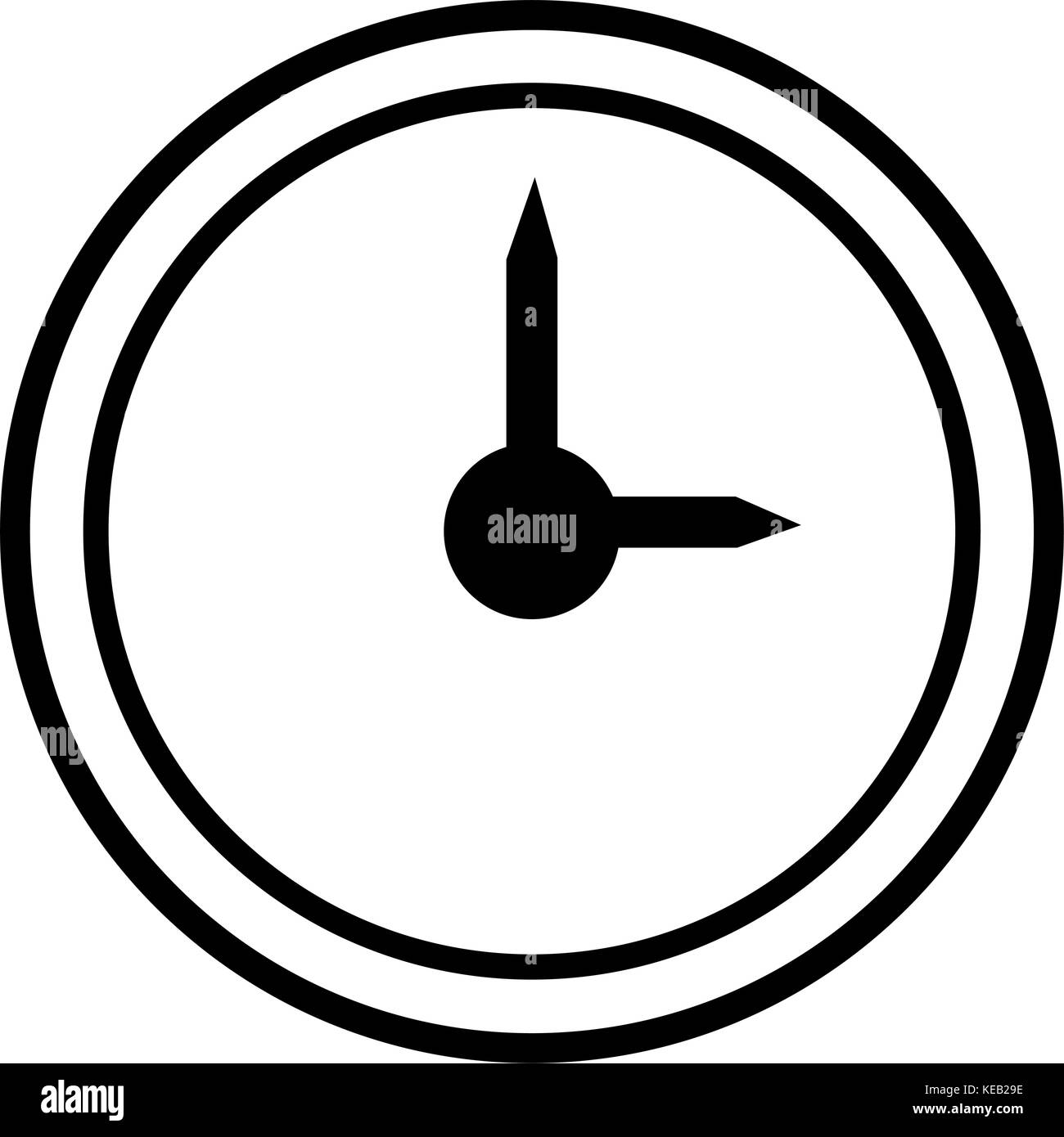 Plain white wall clock Stock Vector Images - Alamy