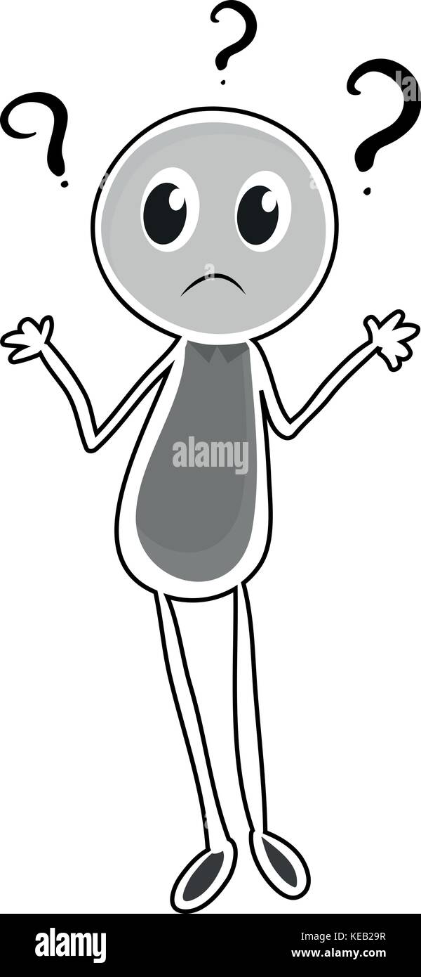 Poster of a character showing the feeling of confused Stock Vector ...