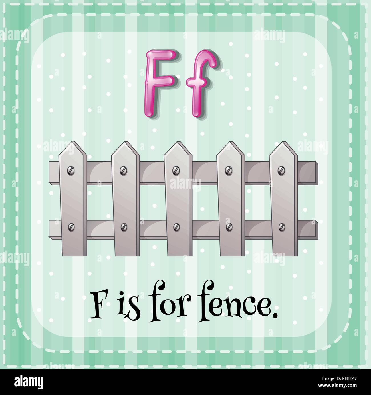 Alphabet F is for fence Stock Vector Image & Art - Alamy