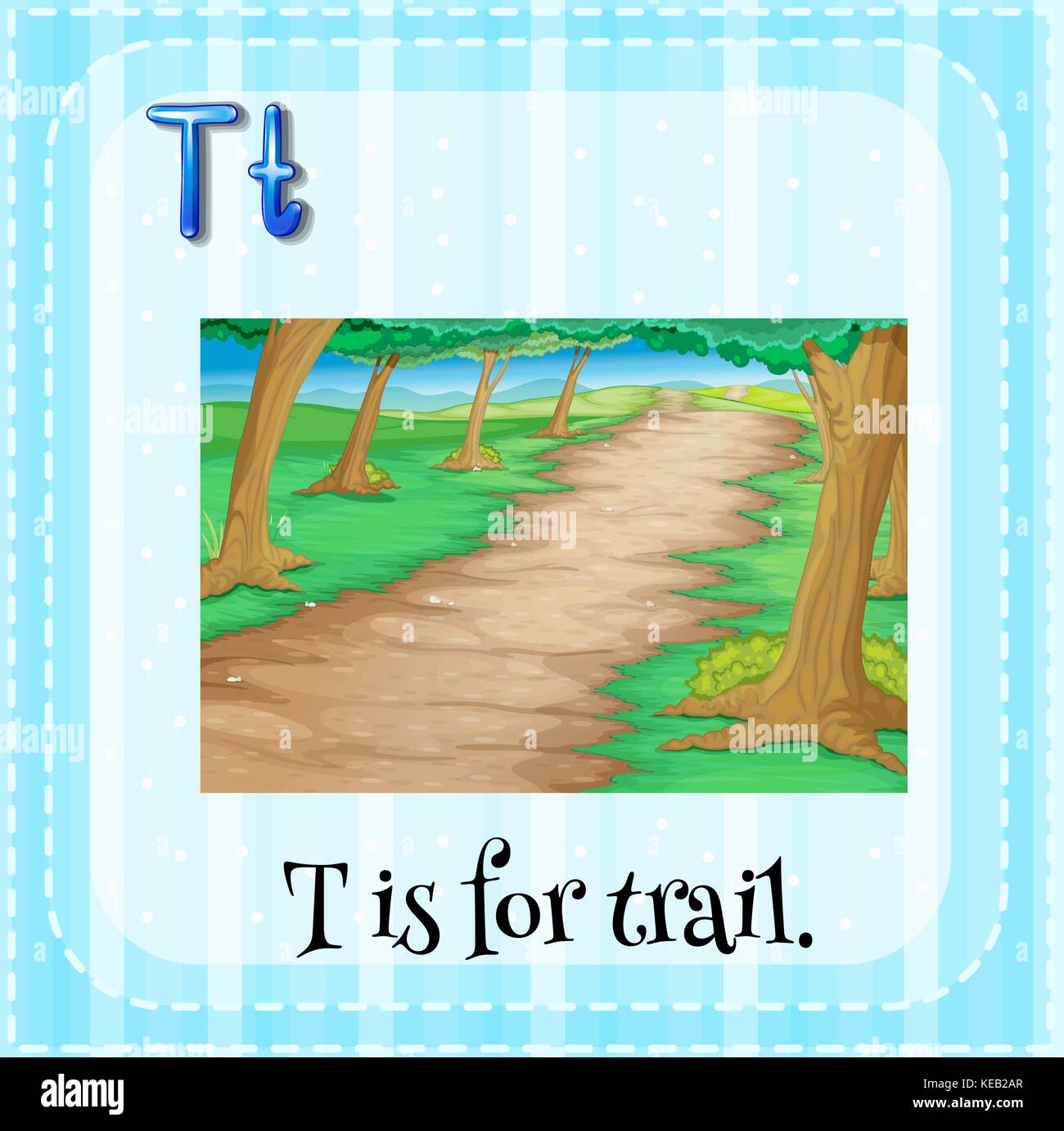 Flashcard letter T is for trail Stock Vector Image & Art - Alamy