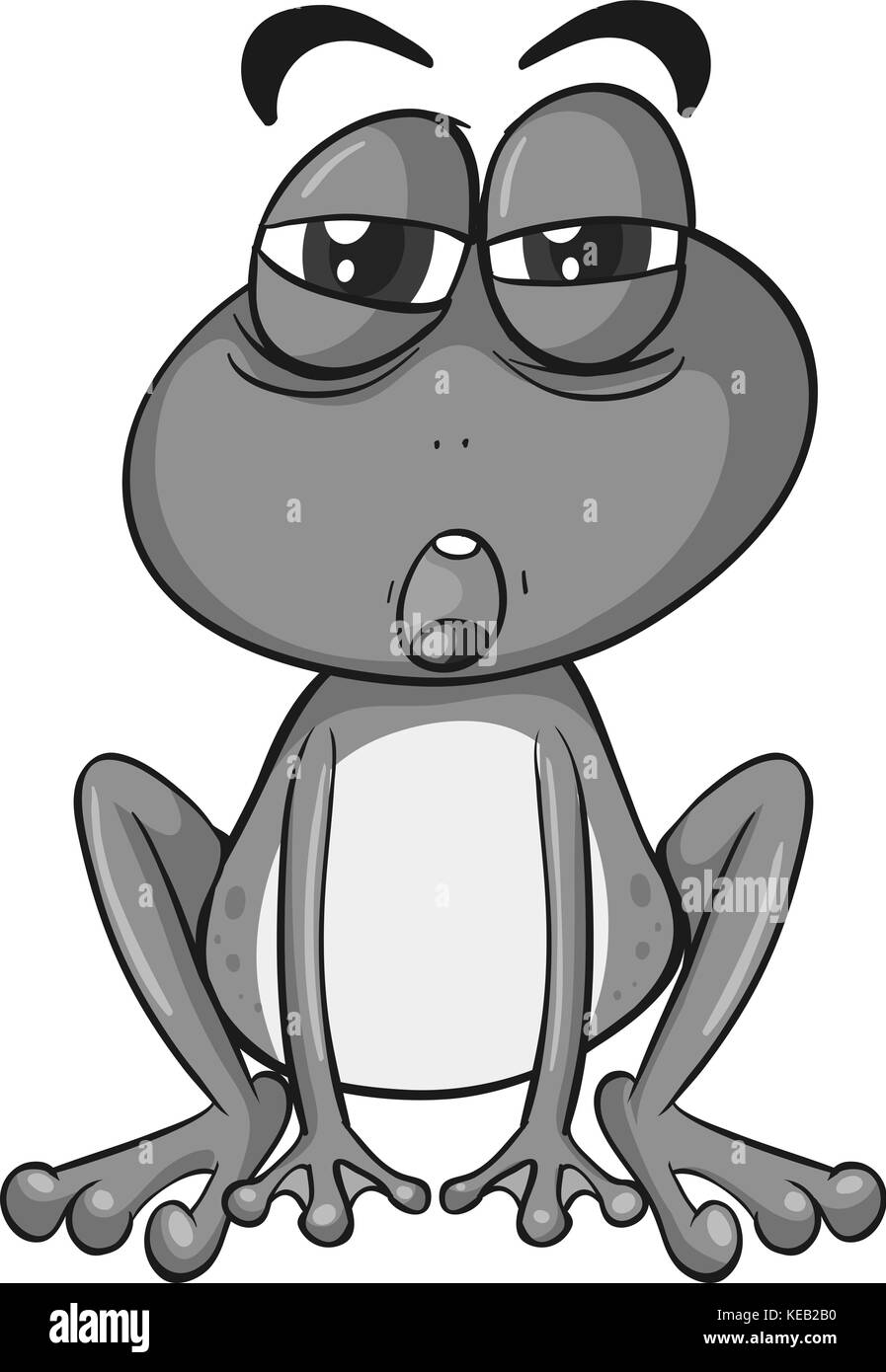 Close up sleepy frog sitting alone Stock Vector Image & Art - Alamy