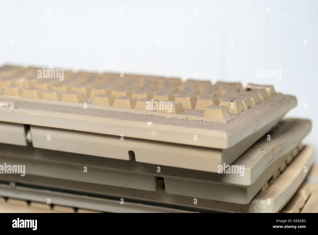 Old broken PC computer keyboards Stock Photo - Alamy