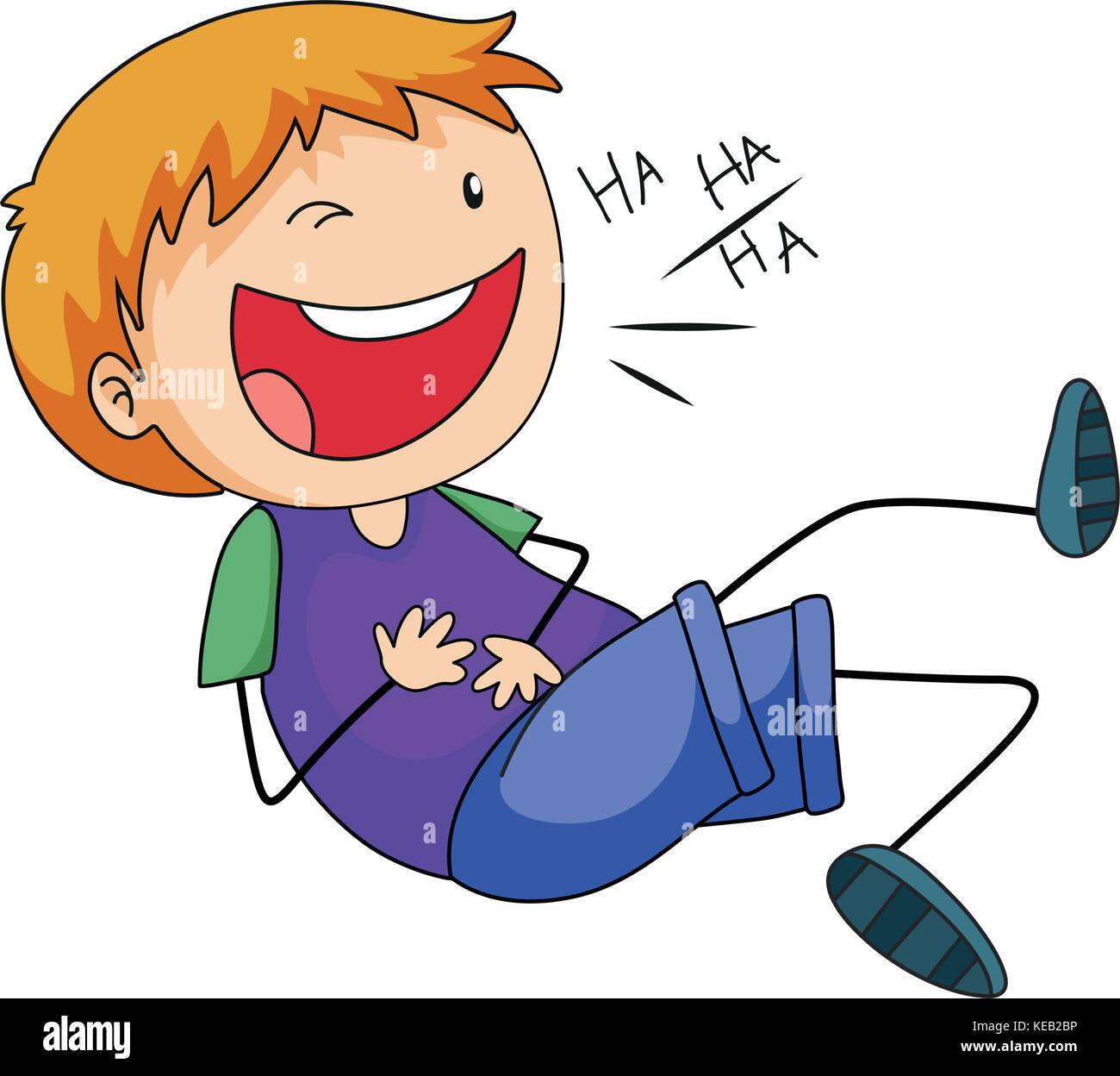 Closeup happy boy laughing alone Stock Vector Image & Art - Alamy