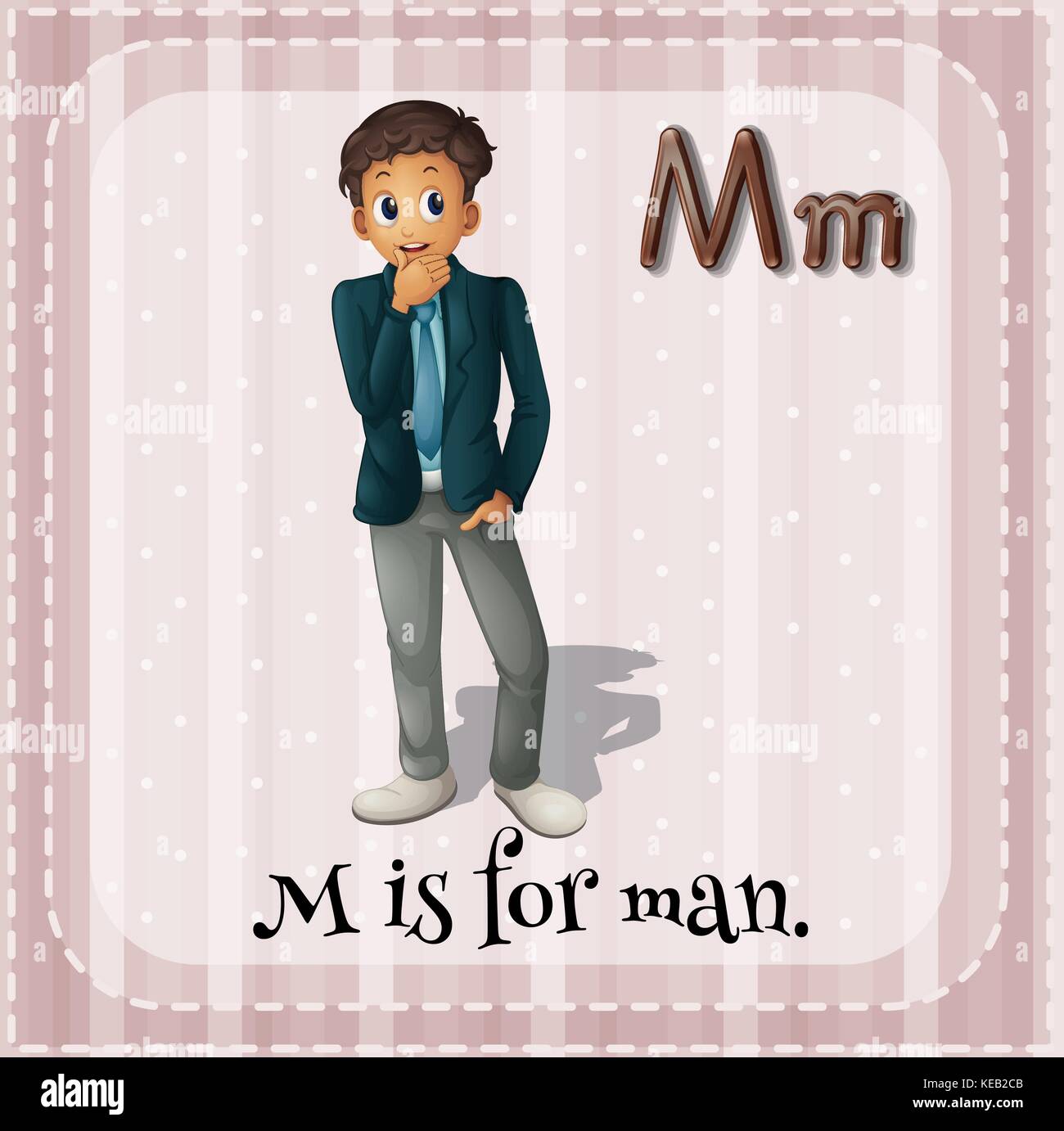 Flashcard letter m is for man Stock Vector Image & Art - Alamy