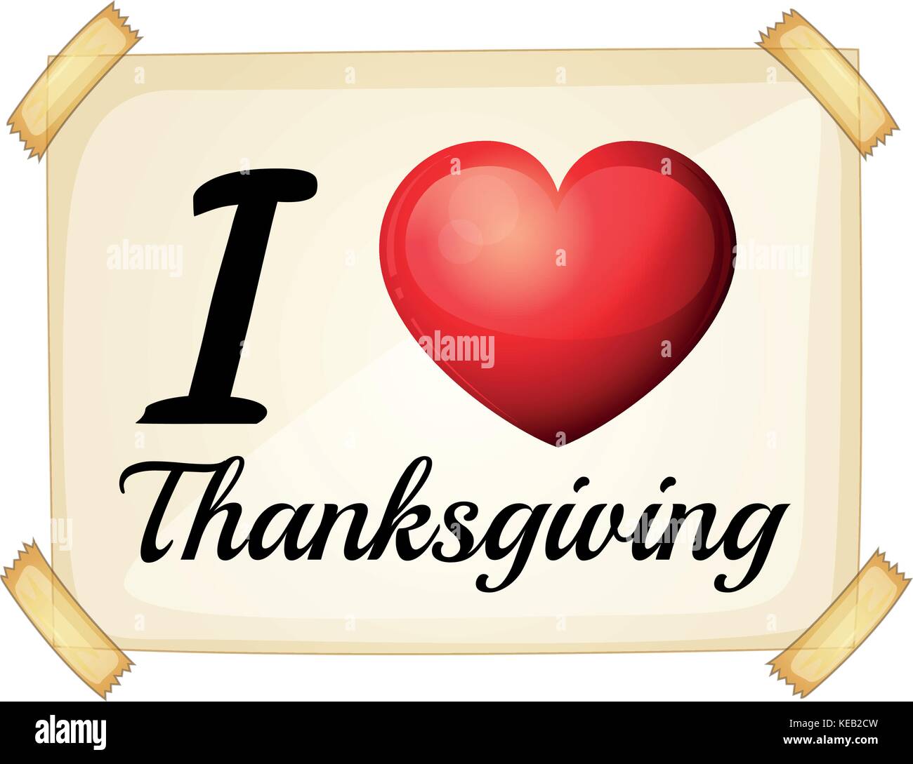 Poster I love thanksgiving on the wall Stock Vector Image & Art - Alamy
