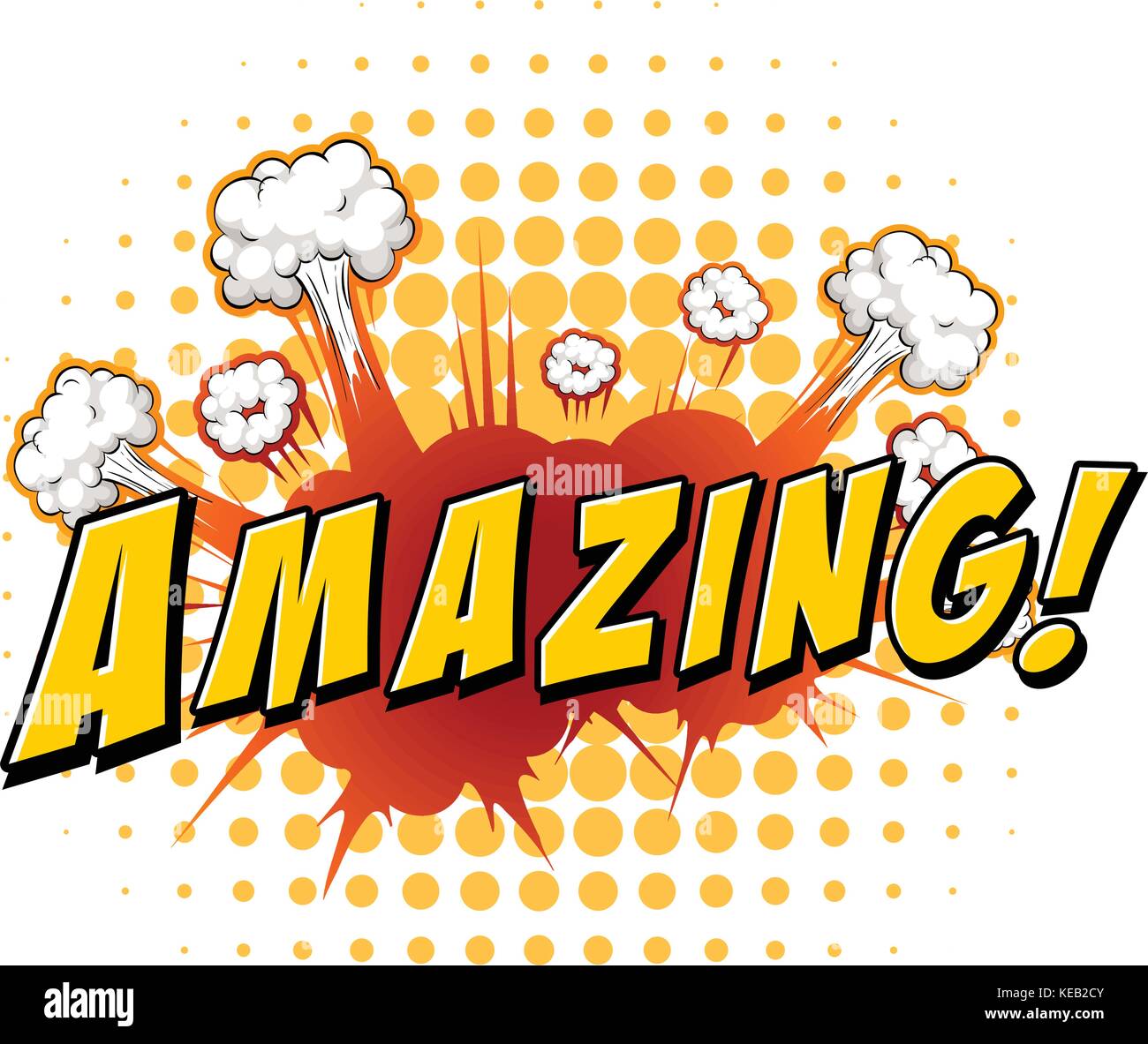 Wording with explosion and polkadot background Stock Vector Image & Art ...