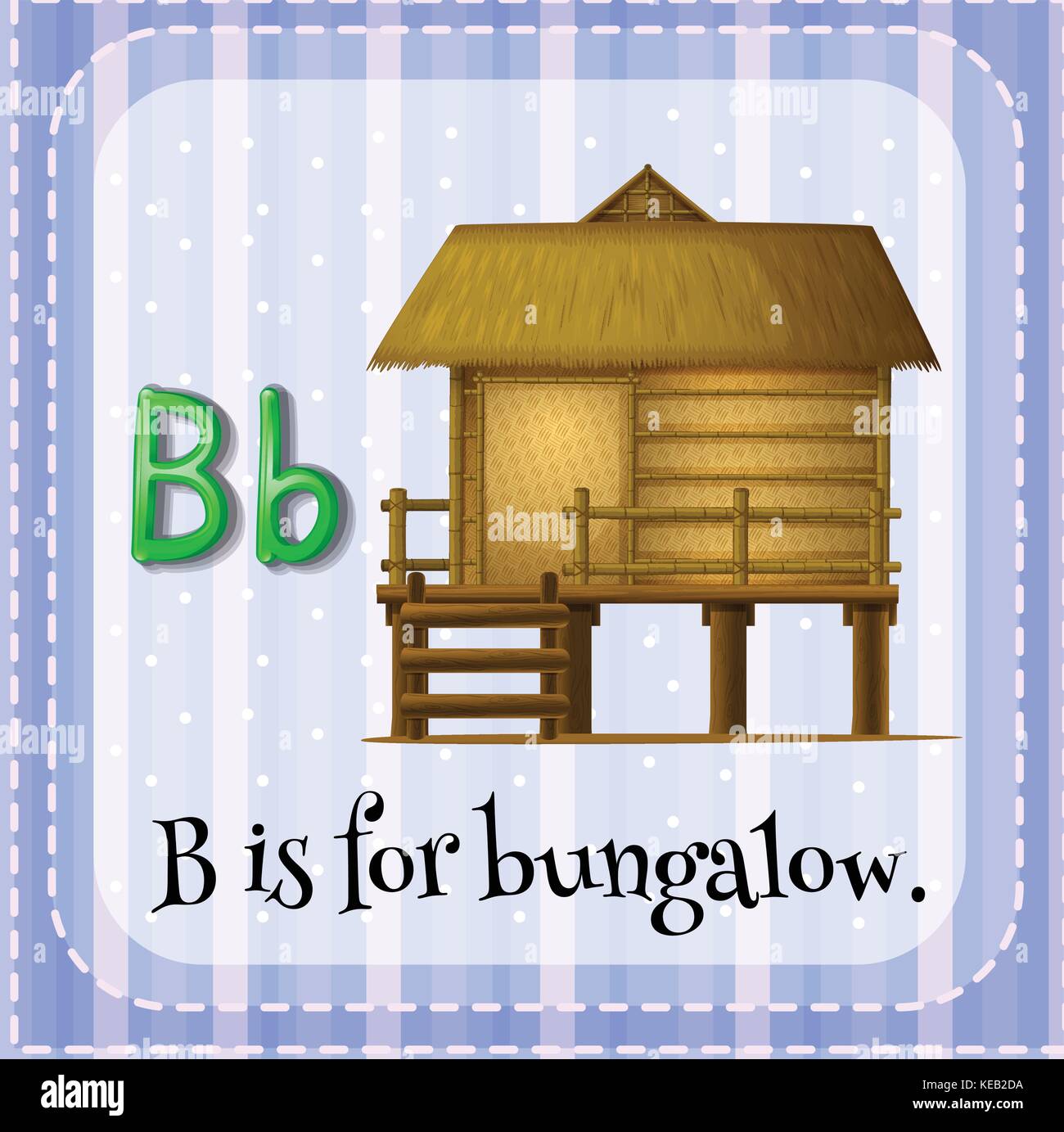 Flashcard letter B is for bungalow Stock Vector Image & Art - Alamy