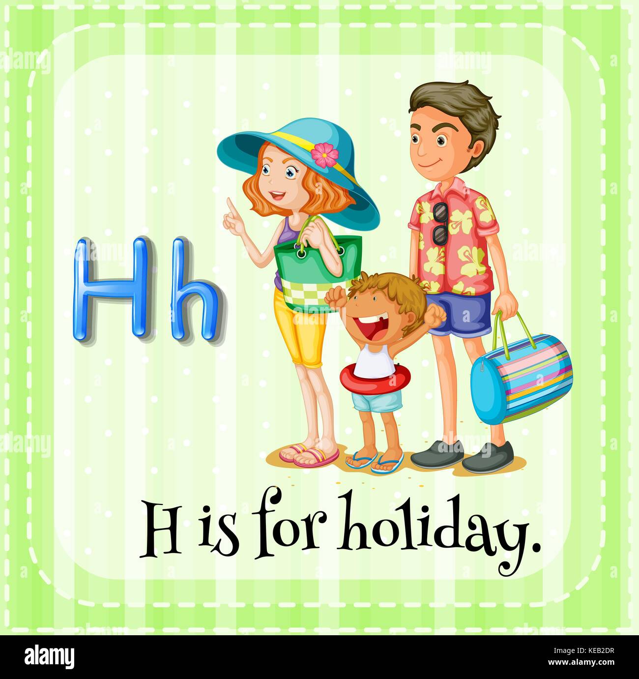 Flashcard alphabet H is for holiday Stock Vector Image & Art - Alamy