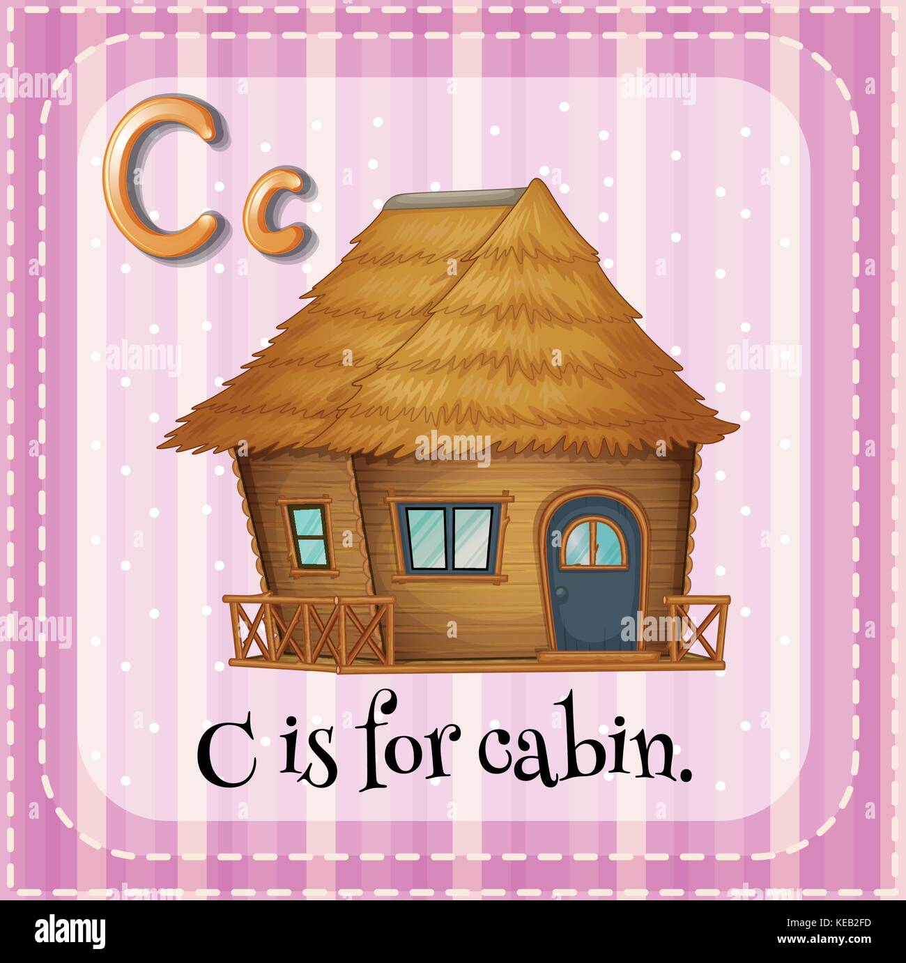 Flashcard letter C is for cabin Stock Vector Image & Art - Alamy