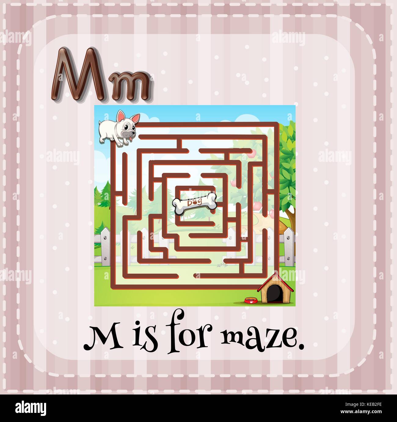 Flashcard letter M is for maze Stock Vector Image & Art - Alamy