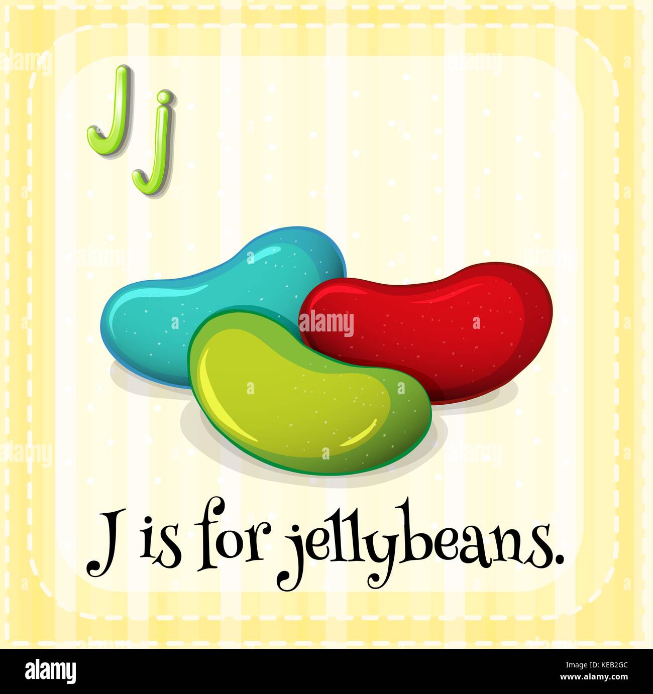 Flashcard letter J is for jellybeans Stock Vector Image & Art - Alamy