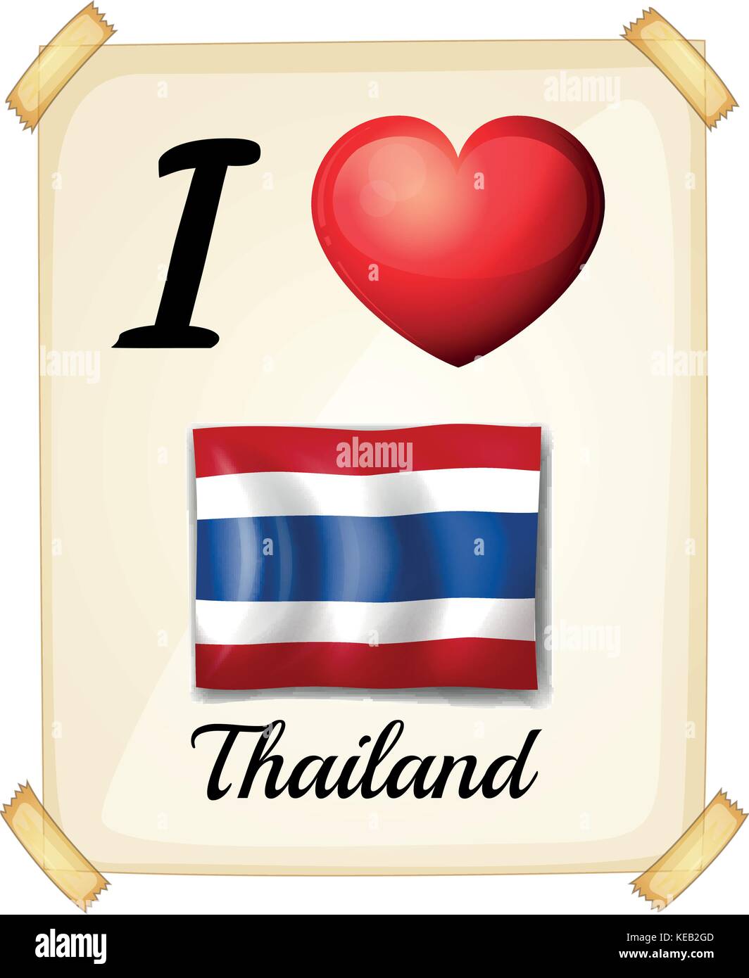 Illustration of I love Thailand sign Stock Vector Image & Art - Alamy
